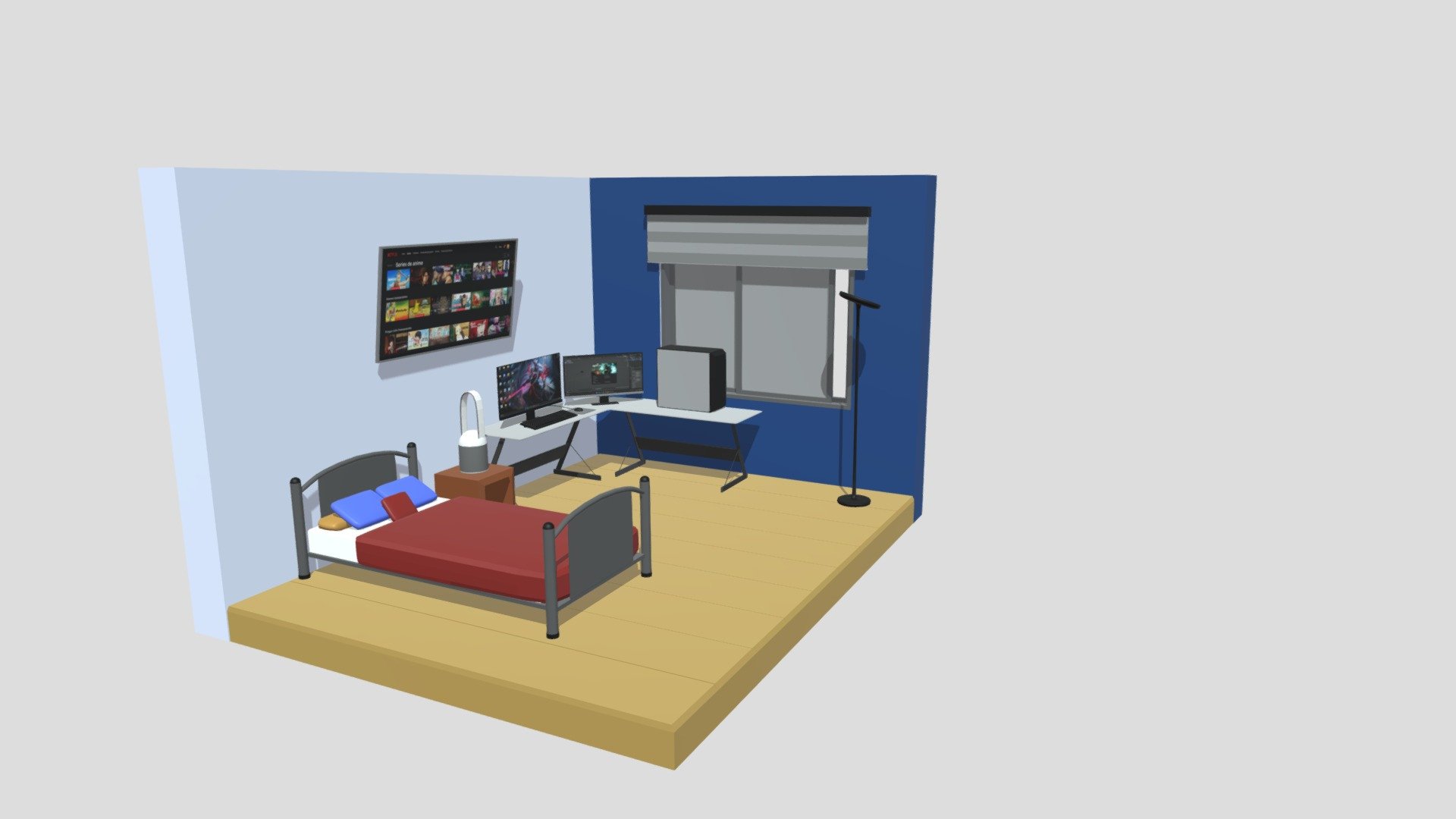 LOW POLY ROOM - Download Free 3D model by jovanna [685ee73] - Sketchfab