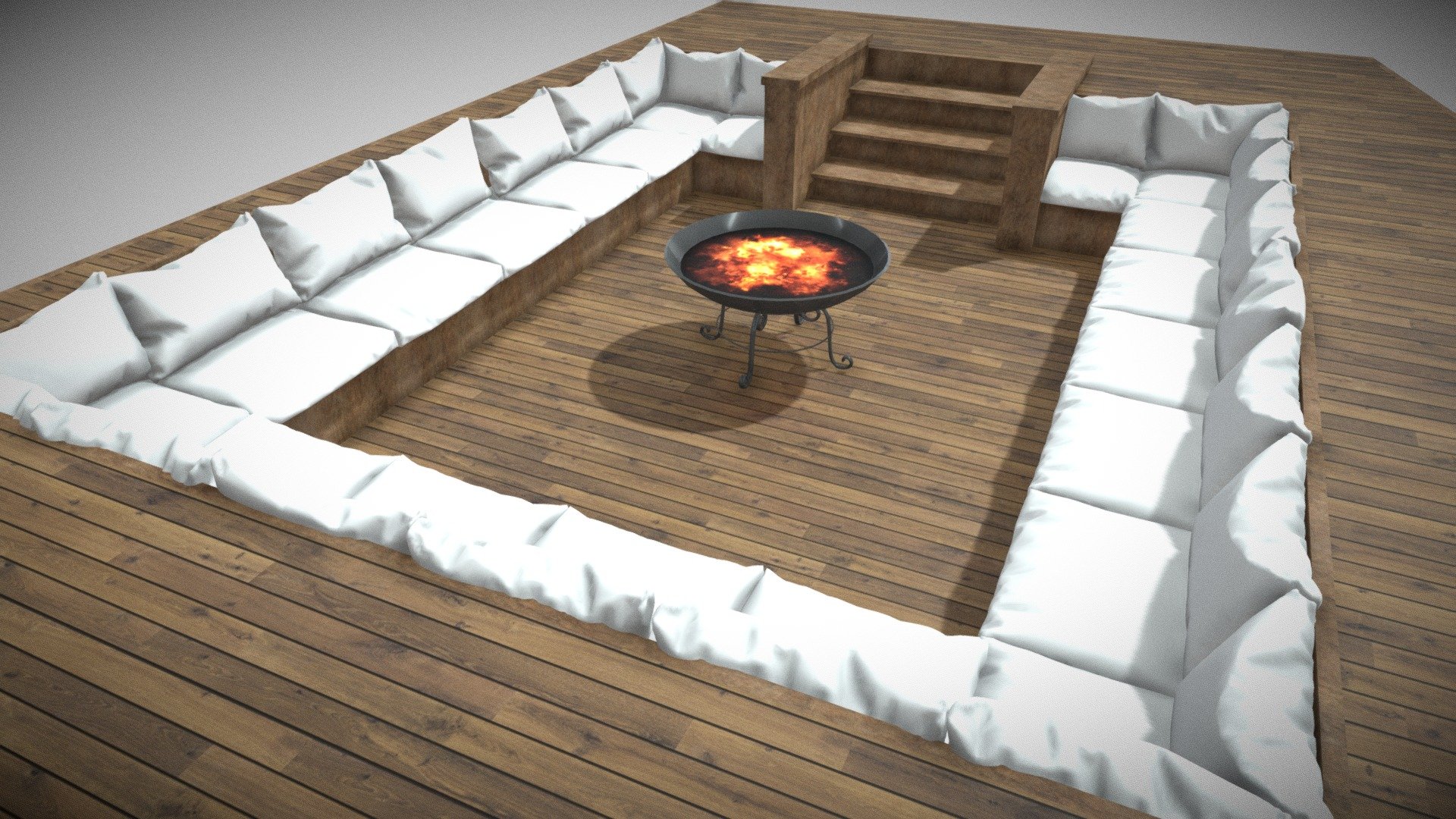 3D arden decorative fire pit model - 3D model by nvere [685f808 ...