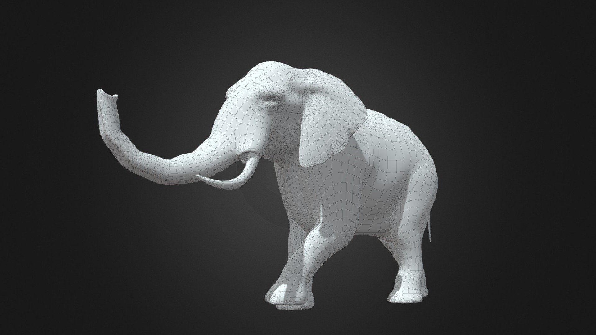 Elephant Rigged Basemesh - 3D model by Creature Guard (@creatureguard ...