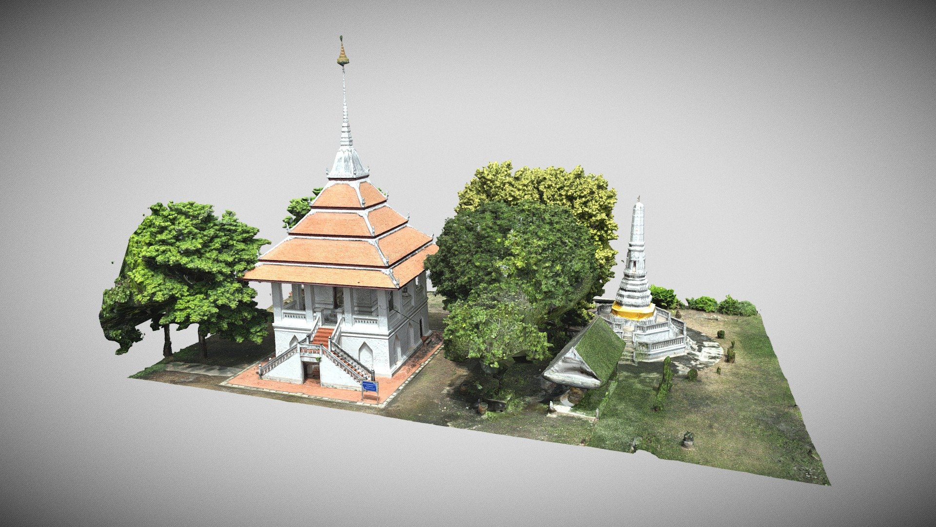Wat Amphawan (มณฑปรอยพระพุทธบาท) - 3D model by Nonthaburi 3D Model (@nonthaburi.3d) [6860d6e ...