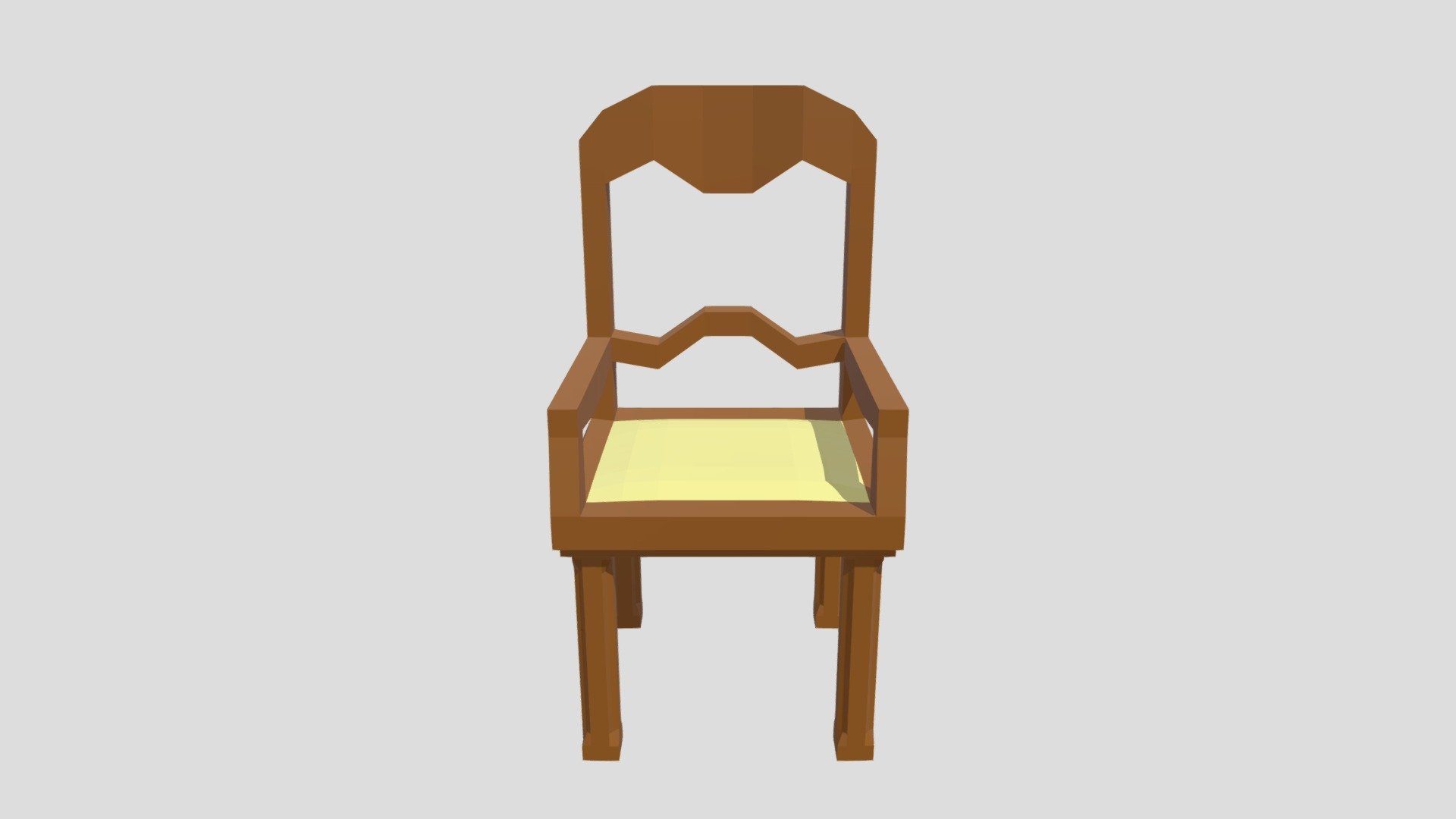 Low Poly, Old-Style Wood Chair (2) - Download Free 3D model by itslerm ...