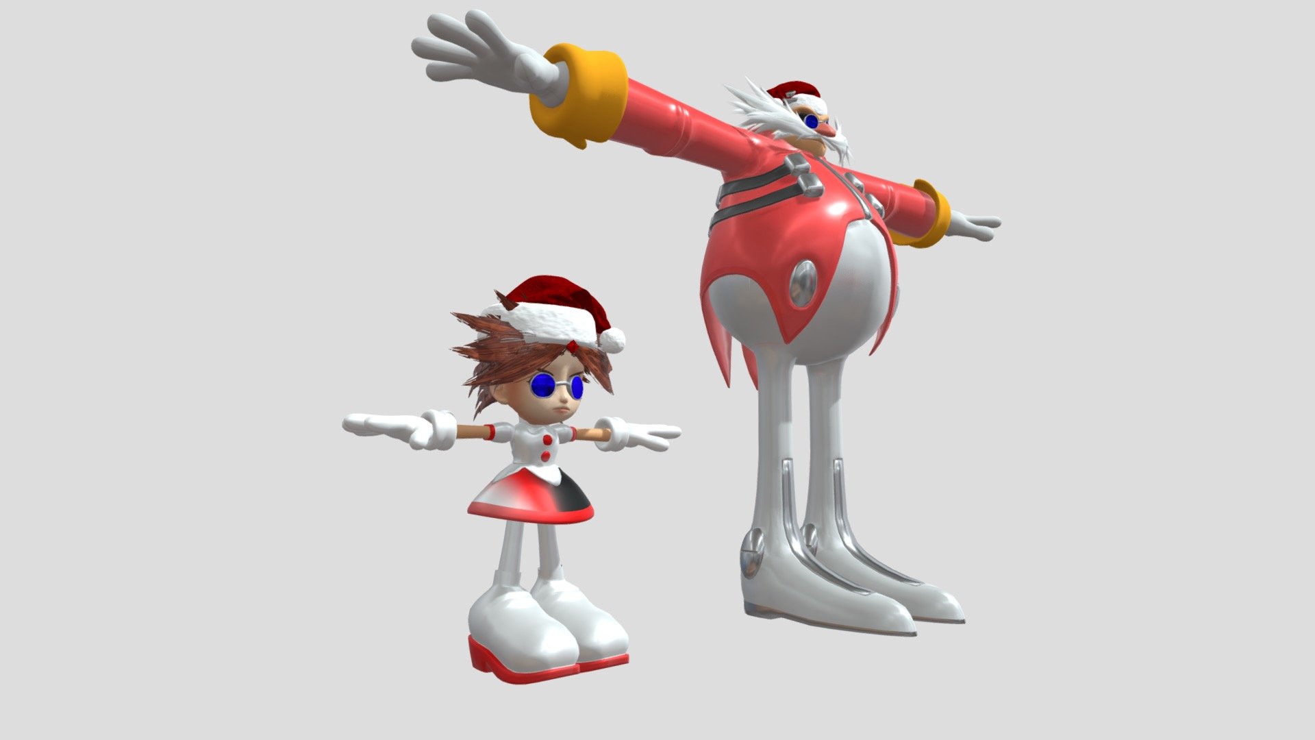 Christmas Eggatha & Eggman - Download Free 3D model by 🎄 ...
