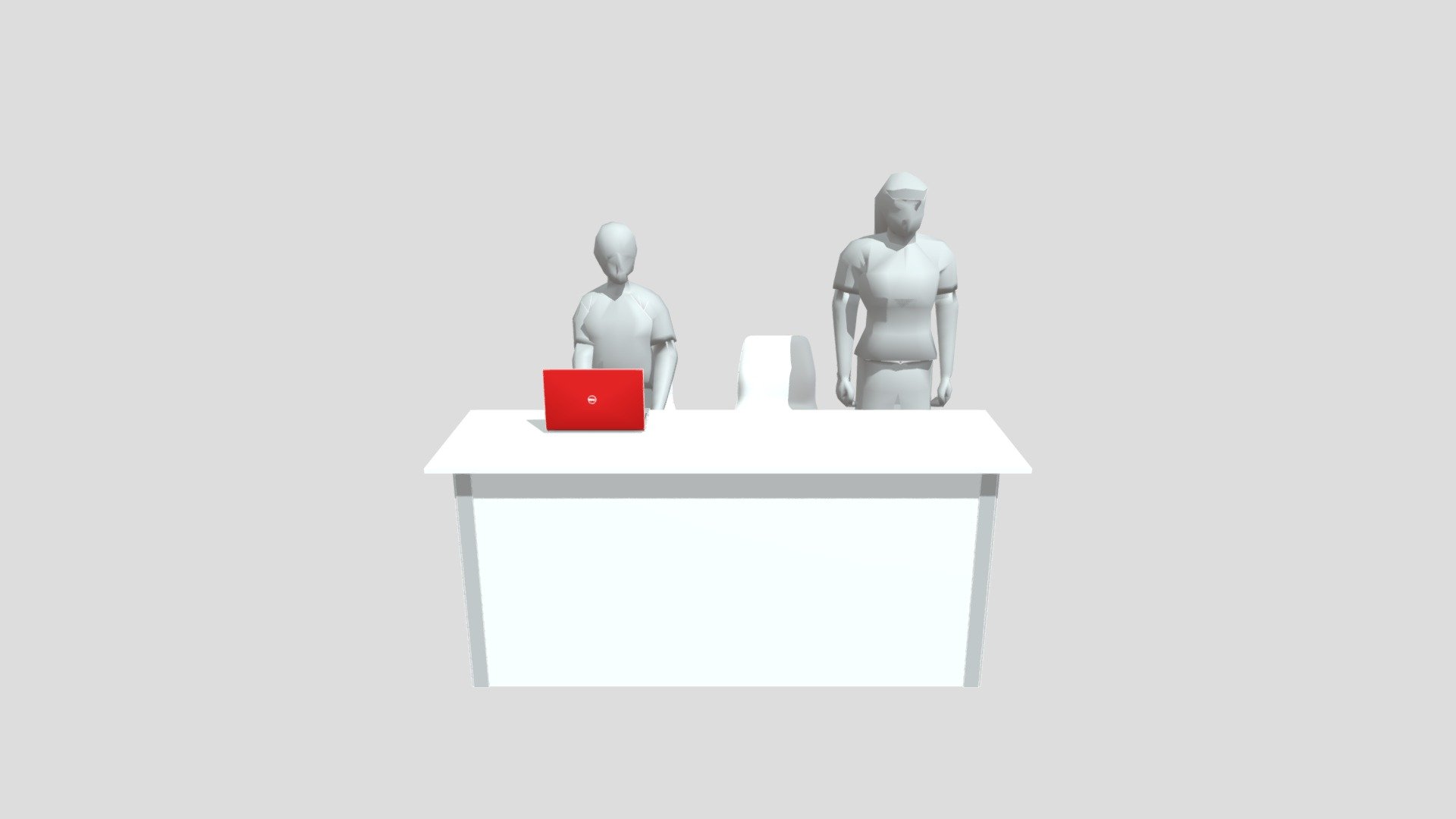 Registration Desk Single 90” Wide - 3D model by DanielKuehm [68678d5 ...