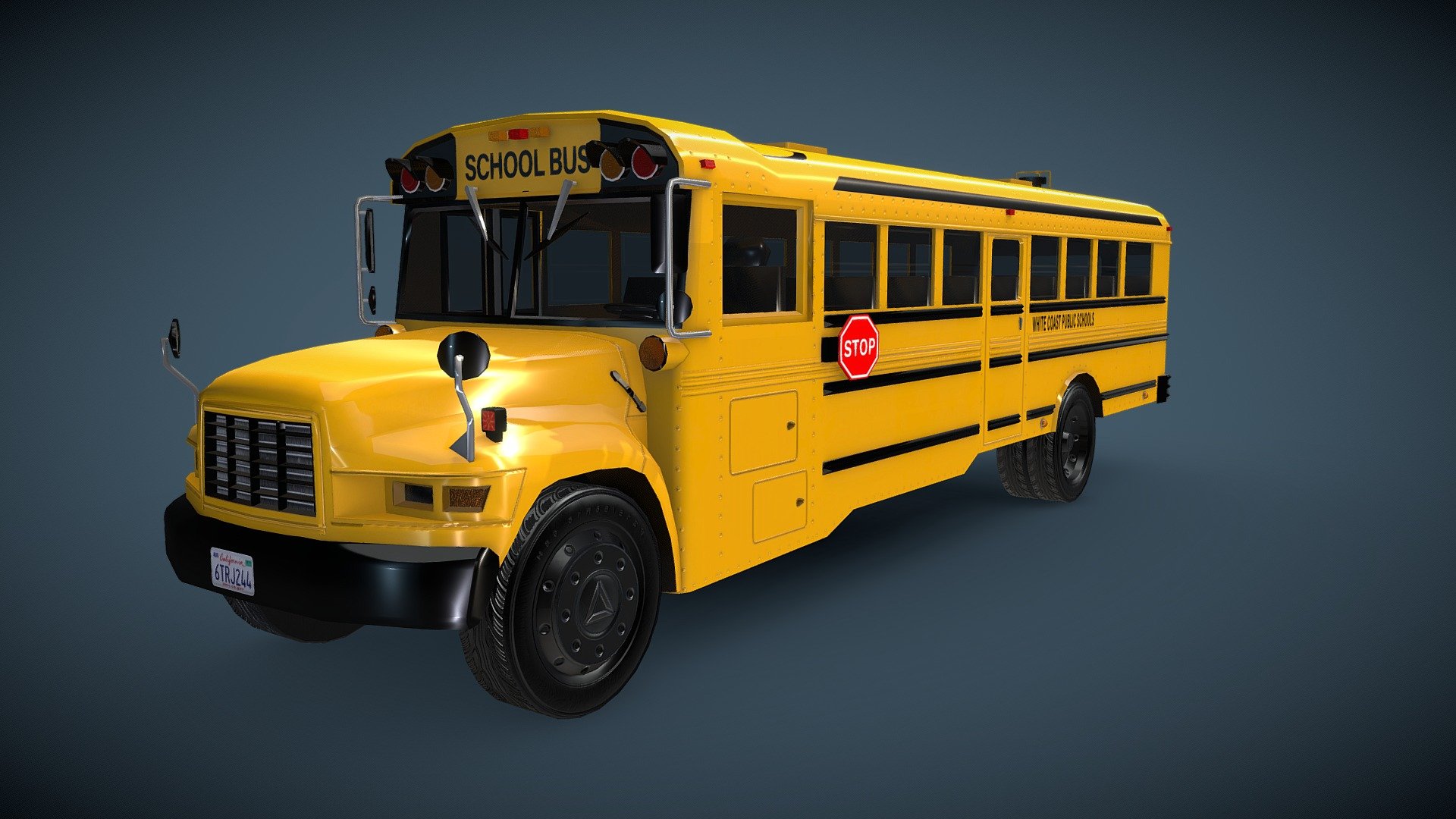 School Bus game ready 3d model - 3D model by laraibbokhari [686b6c1] - Sketchfab