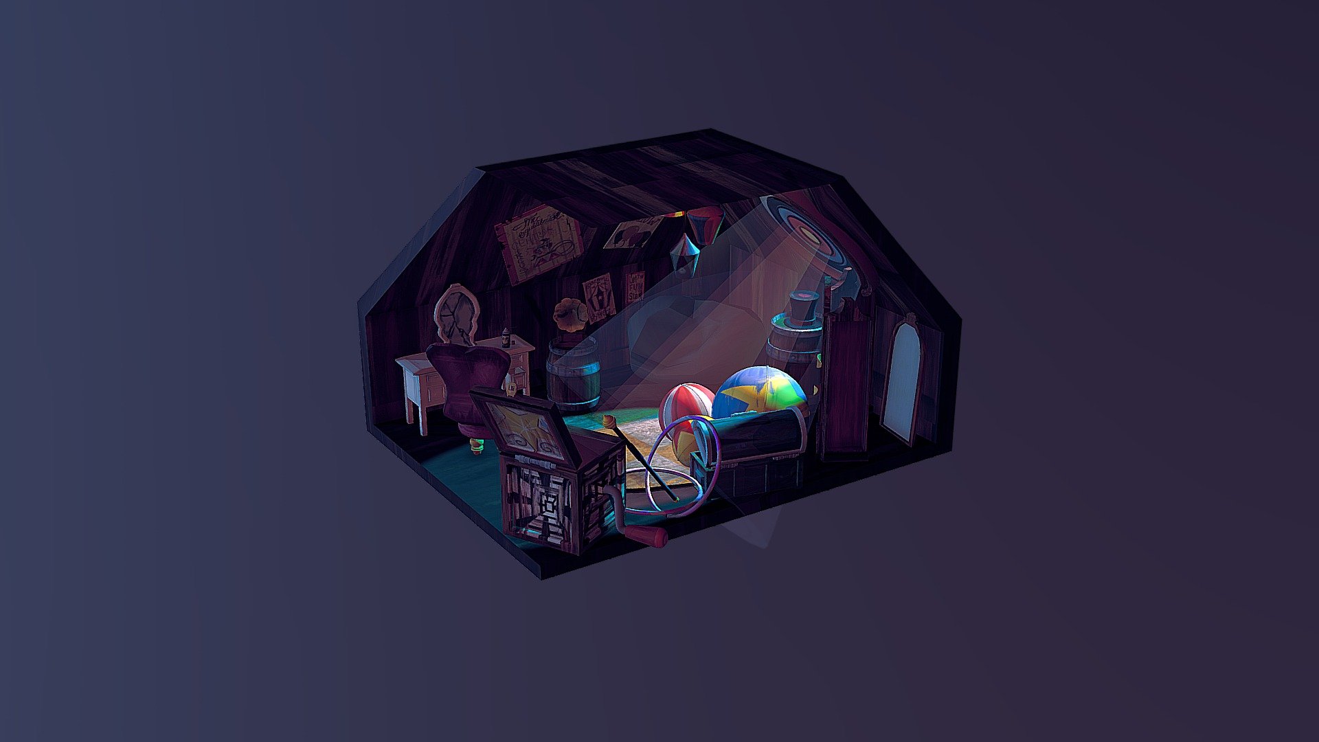 Circus Dressing Room - 3D model by s_rmss [686dd30] - Sketchfab
