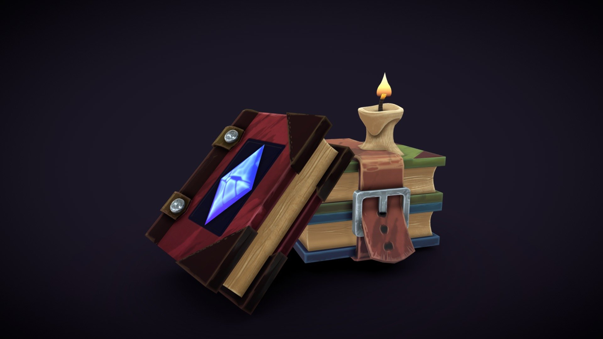 Books - 3D model by Tom_Martinaud (@Totor_17) [686f11a] - Sketchfab
