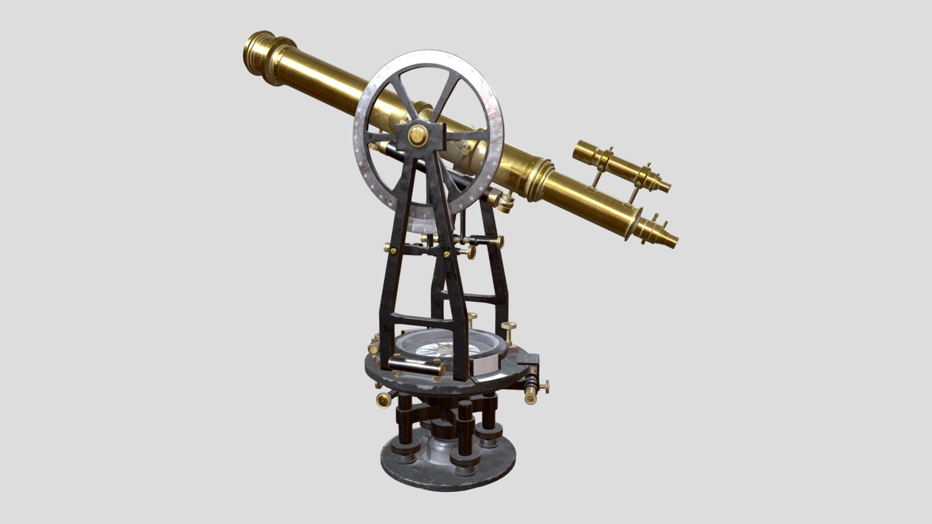 Vintage Telescope - 3D model by Mina (@mina_models) [68744fc] - Sketchfab