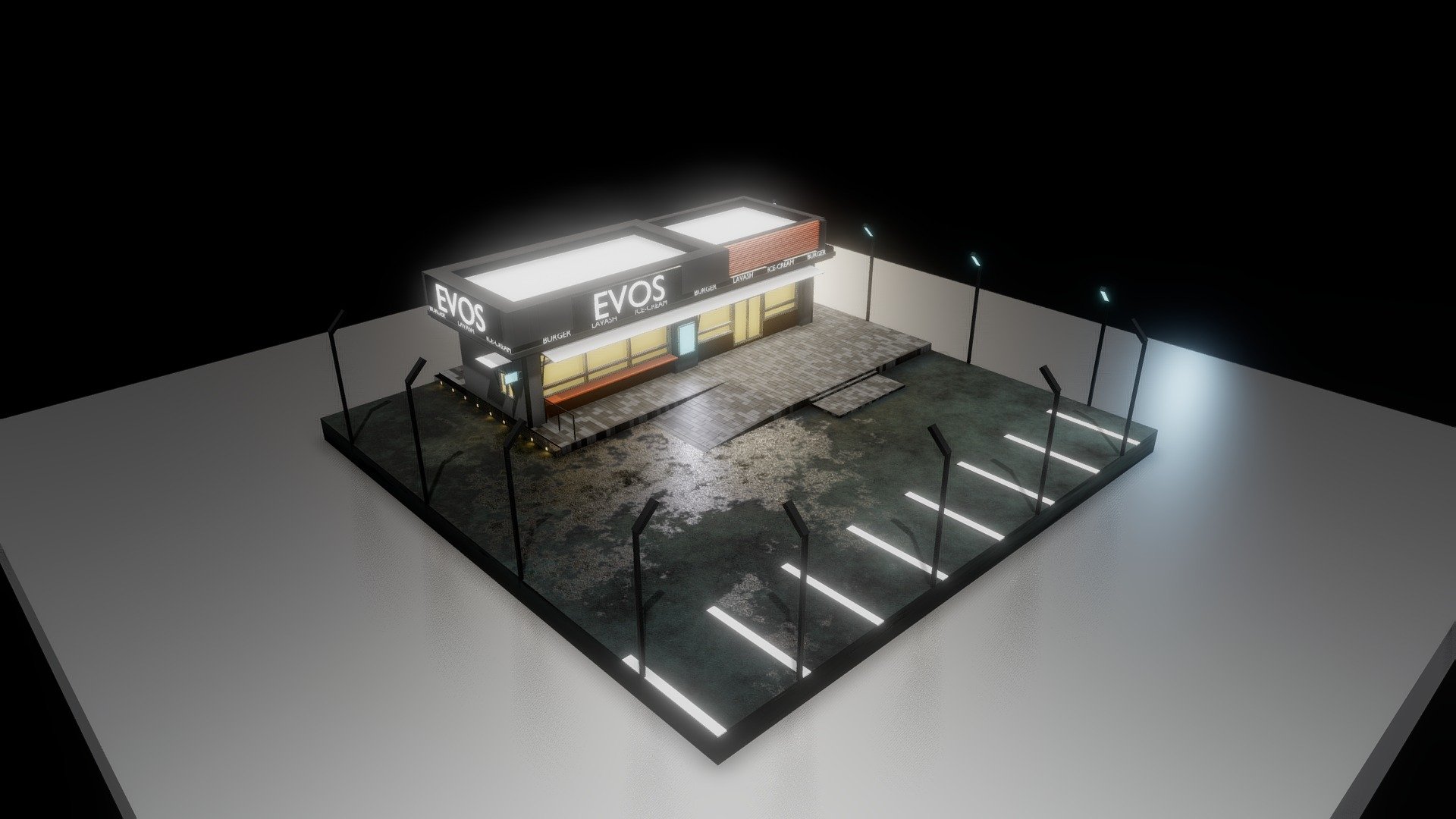 Evos Fast Food Service - Download Free 3D model by erkinxudjaevn ...