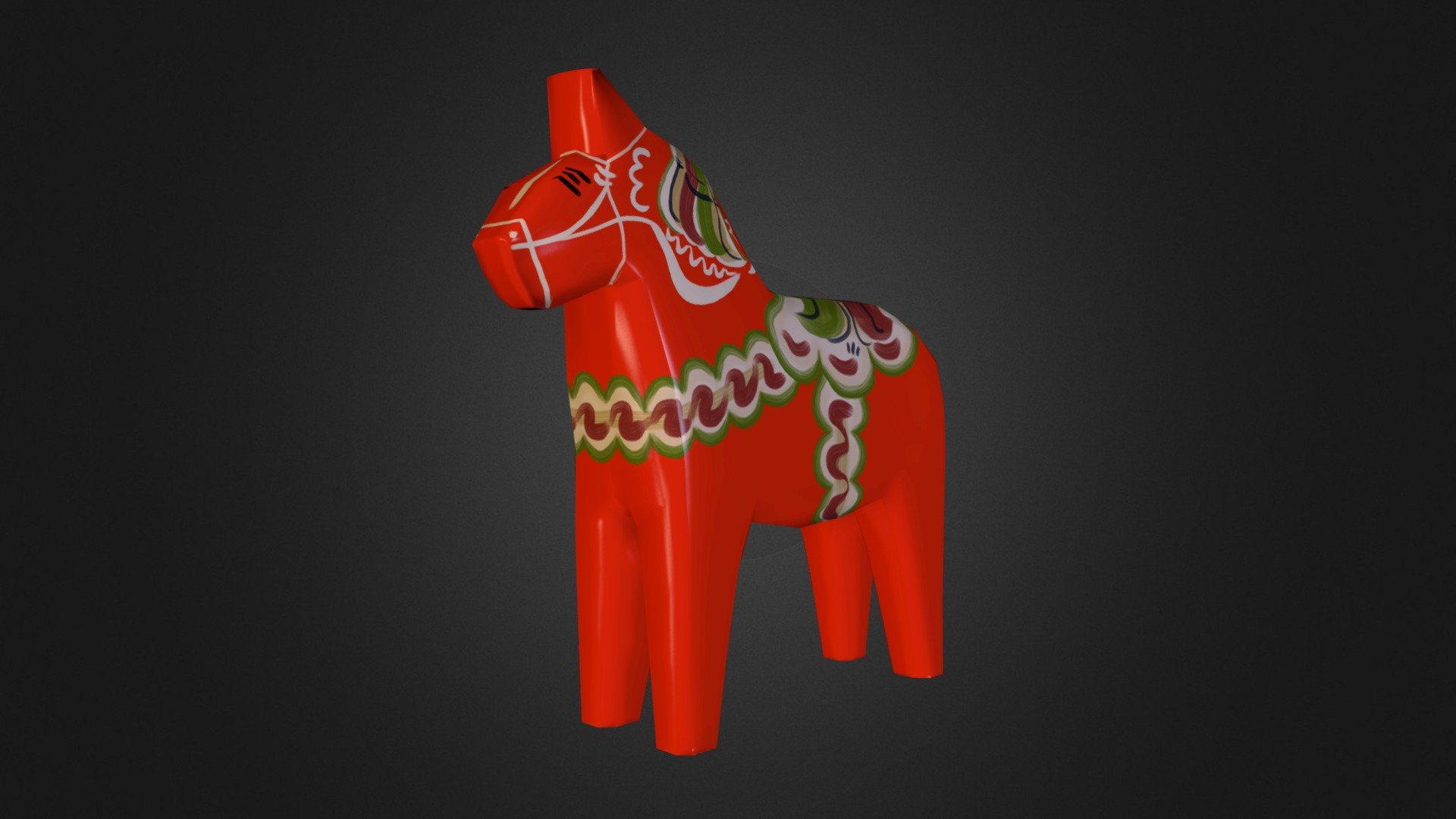 Dala Horse - 3D model by bitbox [687c12b] - Sketchfab