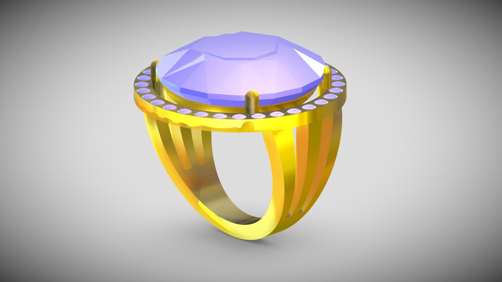 Diamonds Gold Ring - Download Free 3D model by Hafiene (@ahmedhafiene98 ...