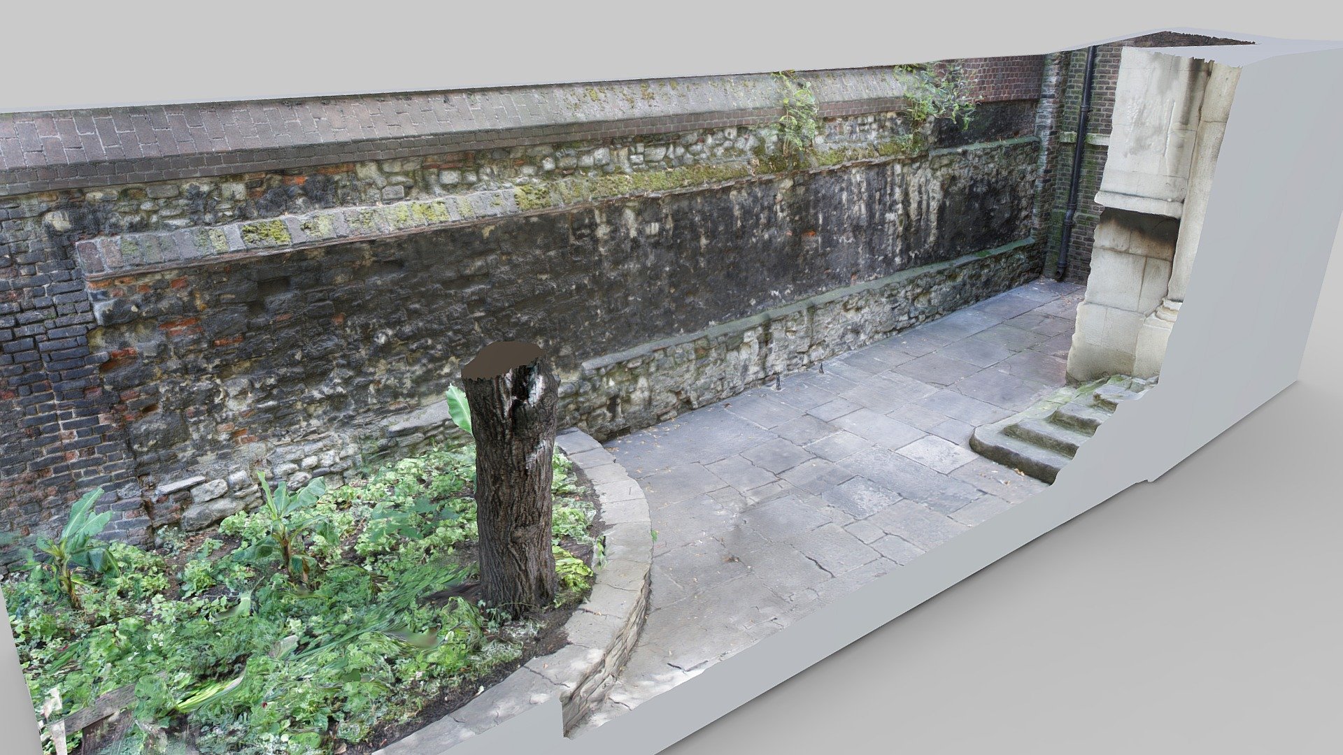 London Roman Wall at All-Hallows-On-The-Wall - Download Free 3D model ...
