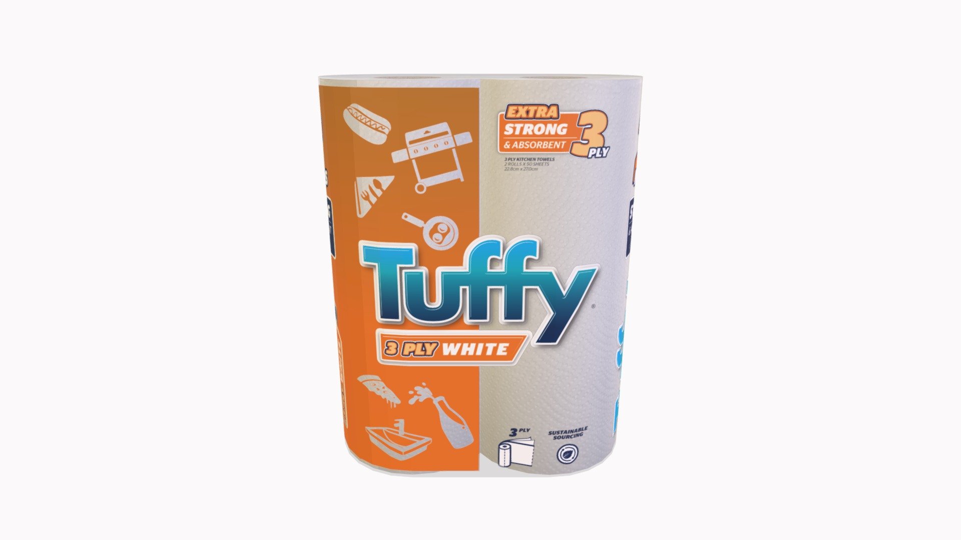 Tuffy 3 Ply White 2 Pk - 3D model by energiadvertising [6886561 ...