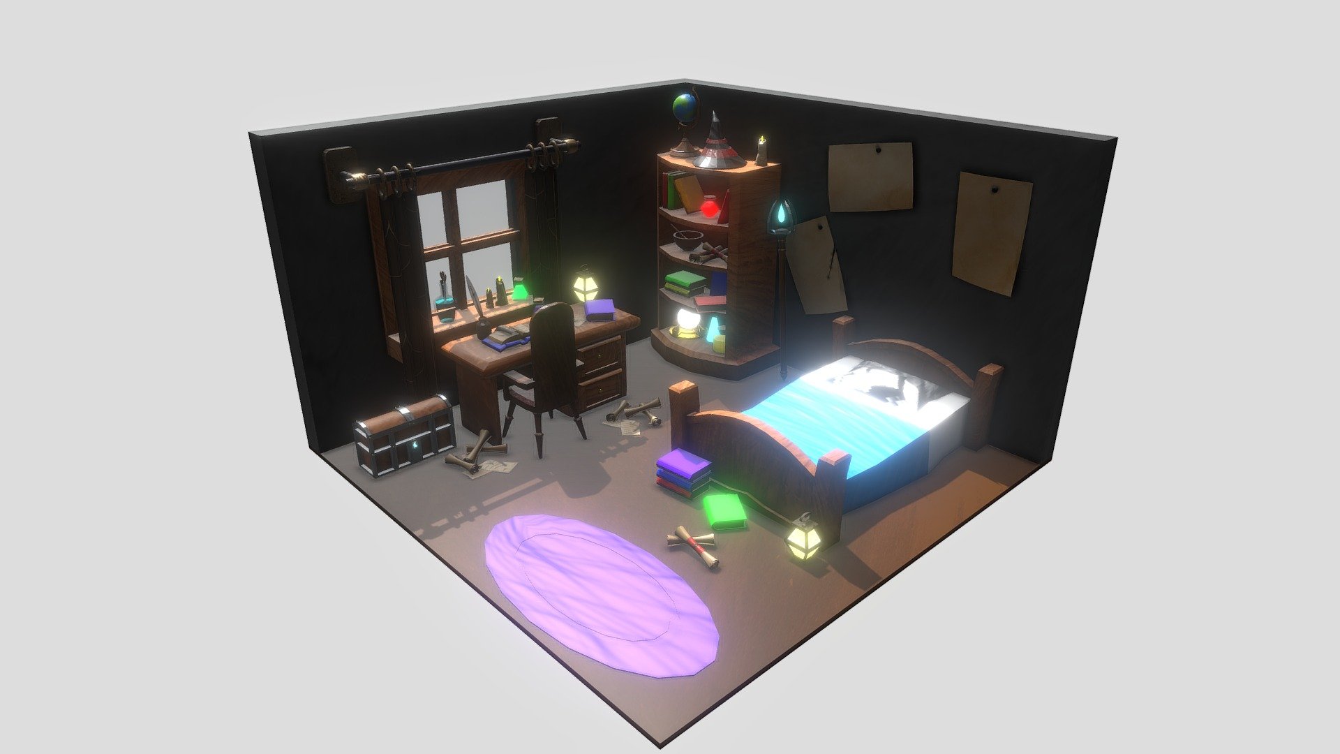 Stylized Witch's room - 3D model by TheRealBlankk [688667c] - Sketchfab