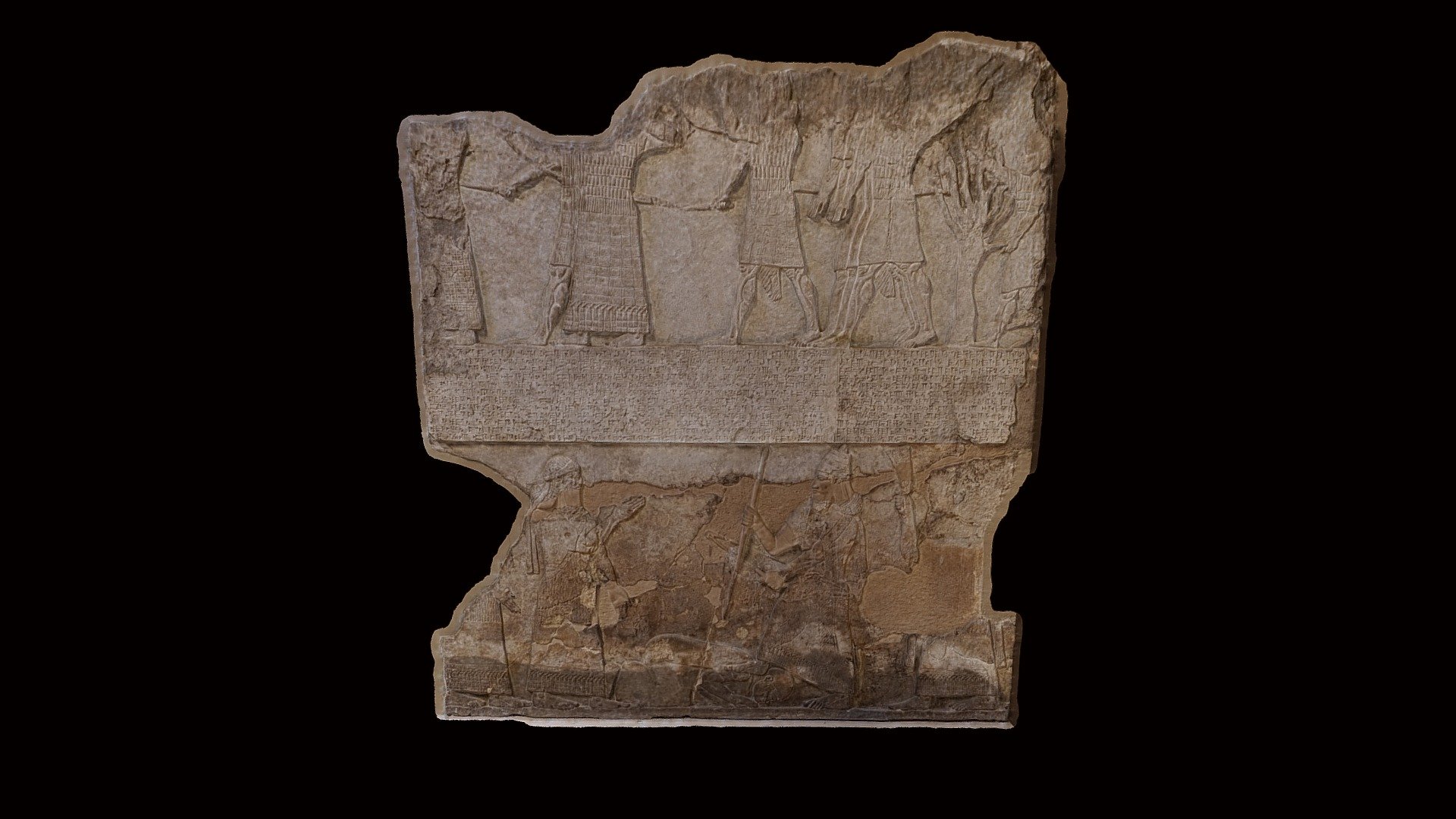 Gypsum wall panel relief, Nimrud - Download Free 3D model by danielpett ...