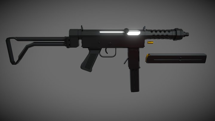 Submachine-gun 3D models - Sketchfab