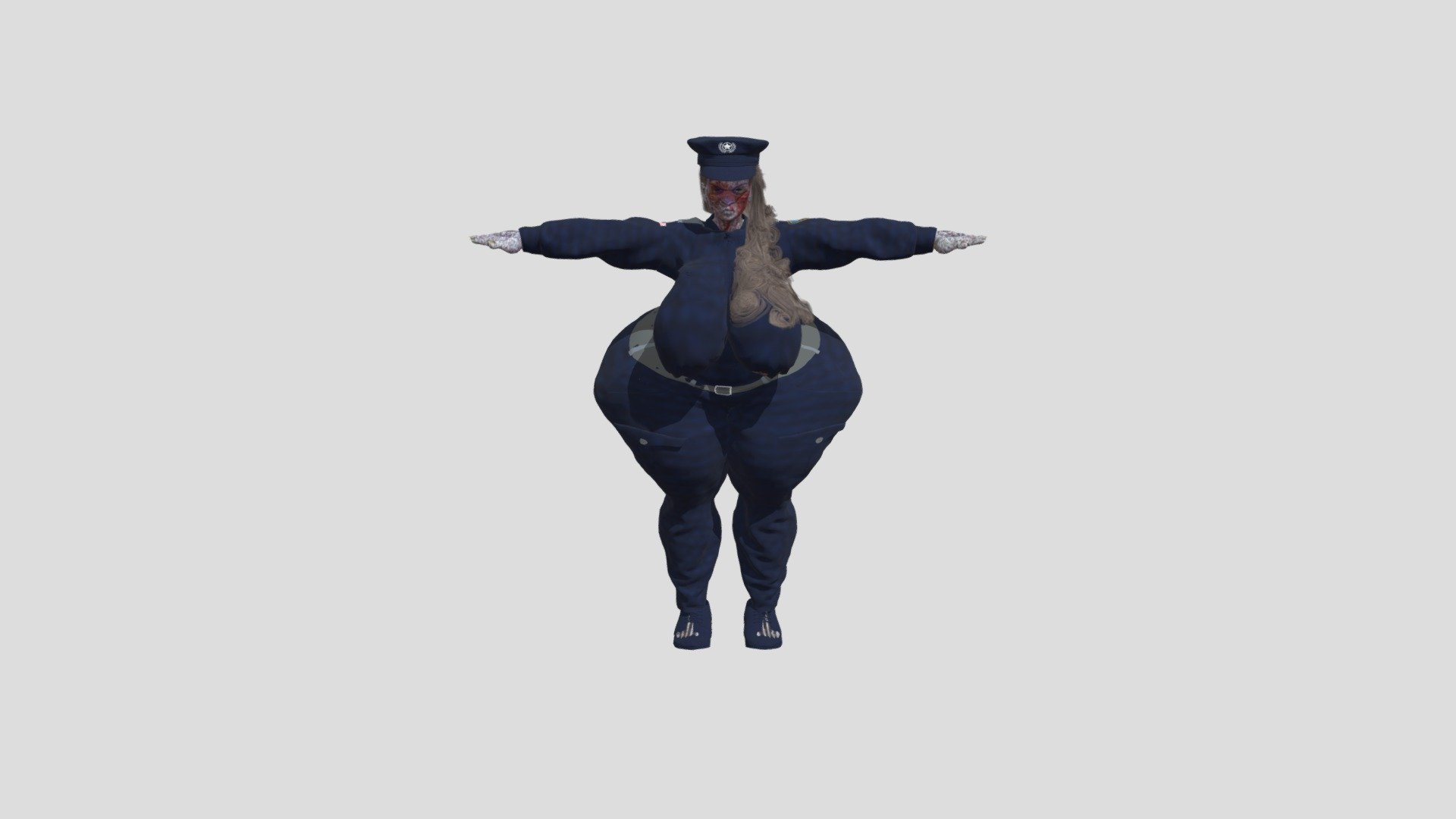 Commission Chamoy20 Thicc Zombie Cop Women Defau - Download Free 3D ...