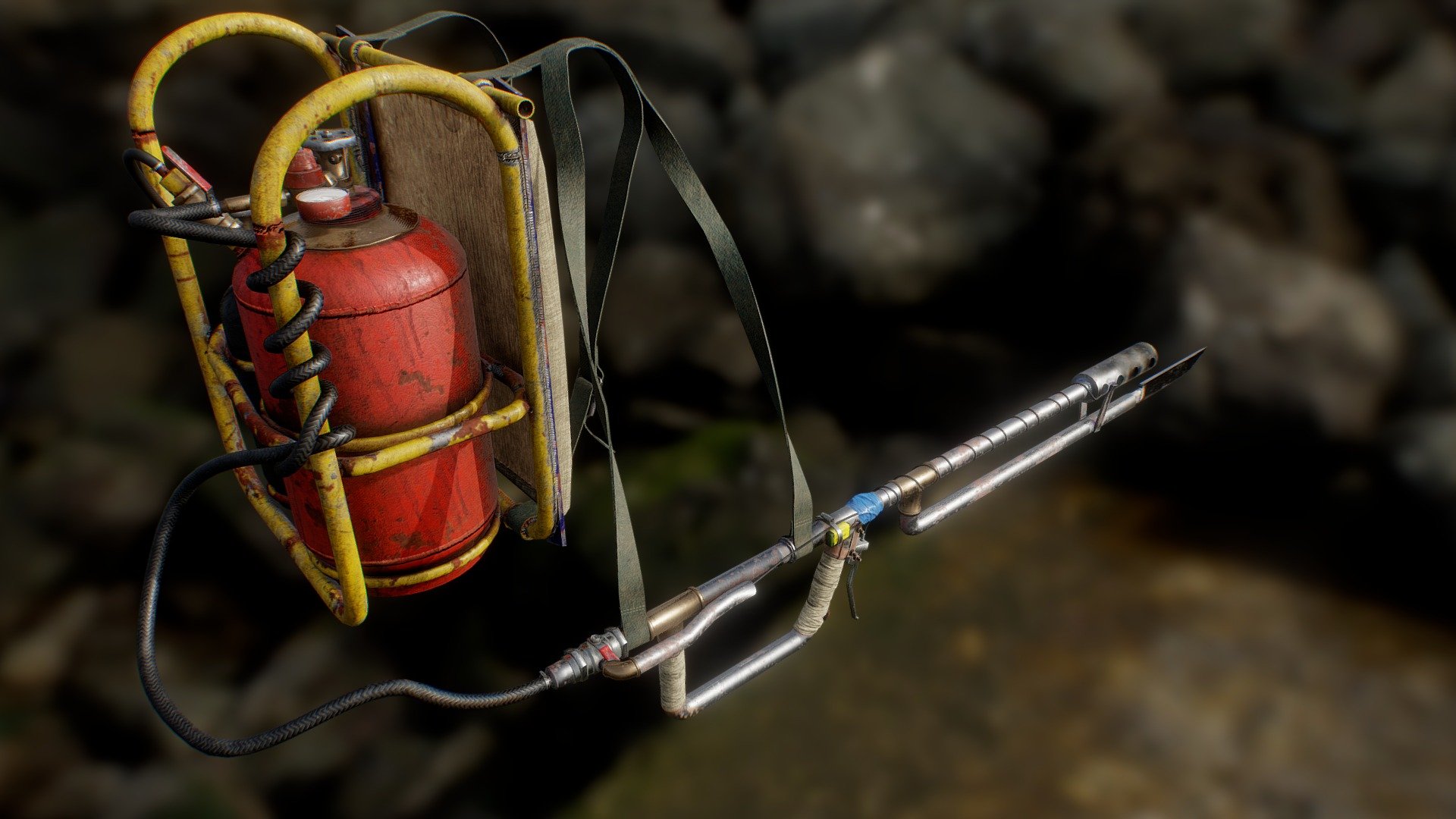 Post-apocalyptic flamethrower - Download Free 3D model by Cyril43 ...