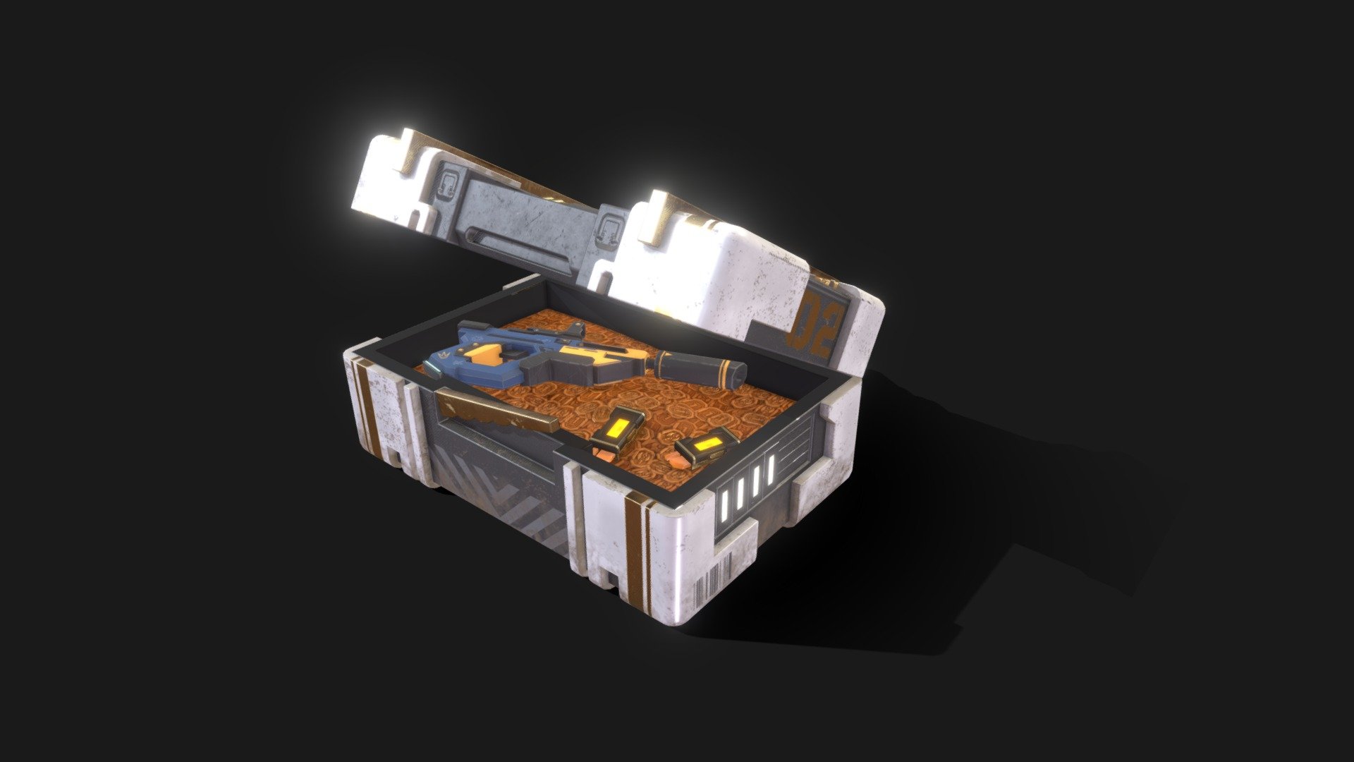 Sci-fi Tressure Chest - 3D model by canakdemir [688ad44] - Sketchfab