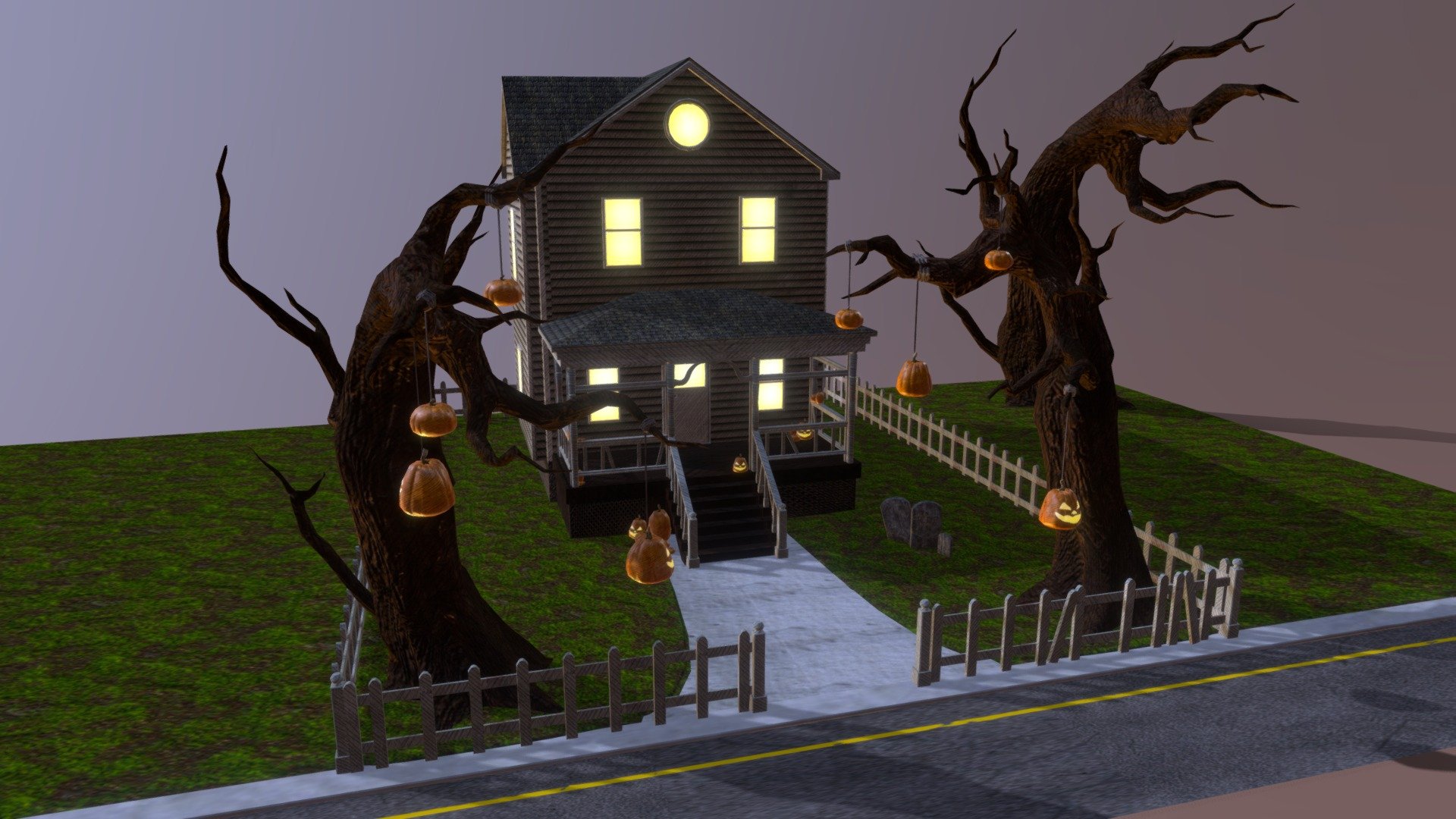 Halloween House - 3D model by BeyondthePixel [688b05e] - Sketchfab