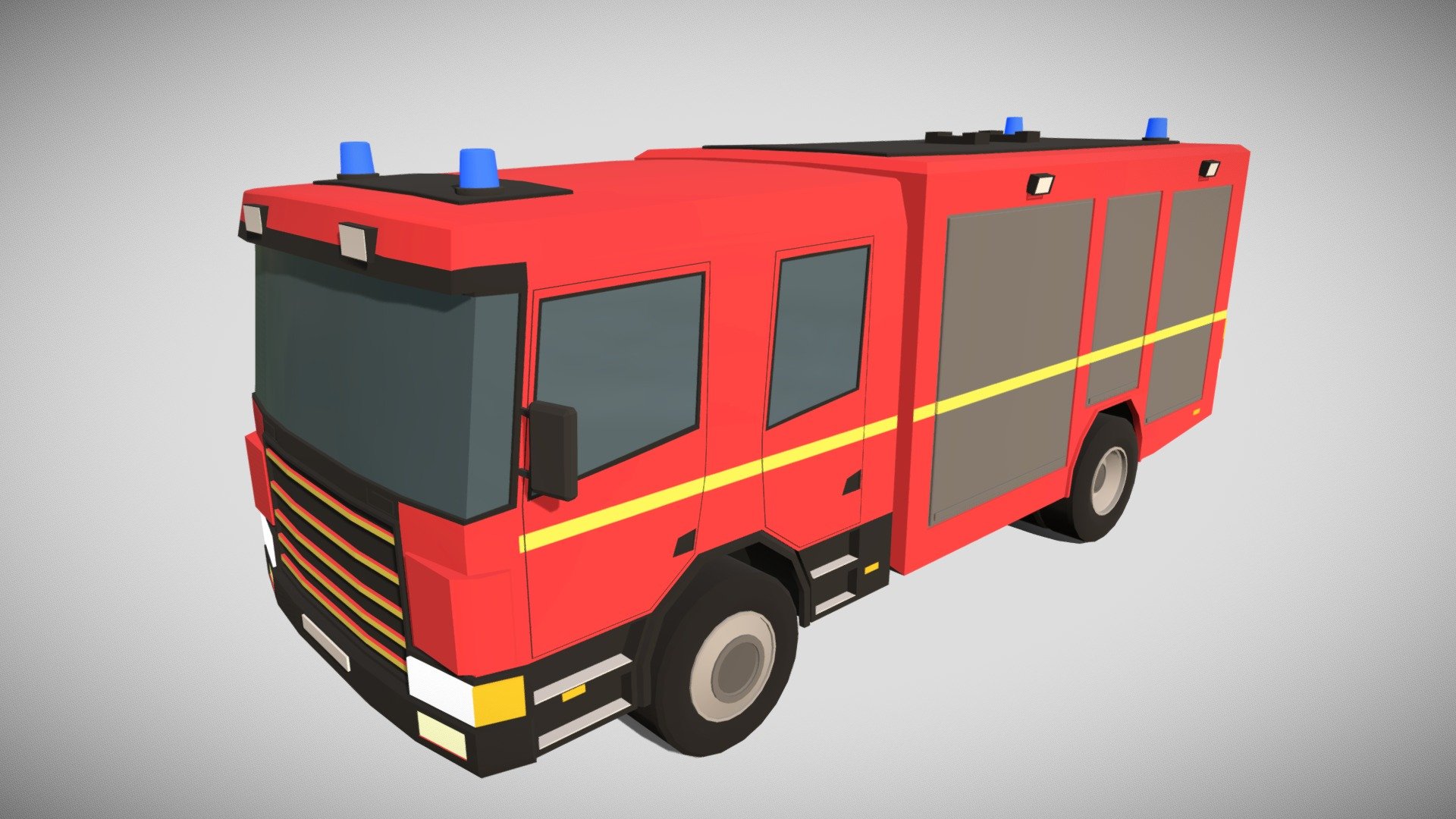 Low Poly Fire Truck - Download Free 3D model by JG3D (@jg-3d) [688b7c1 ...