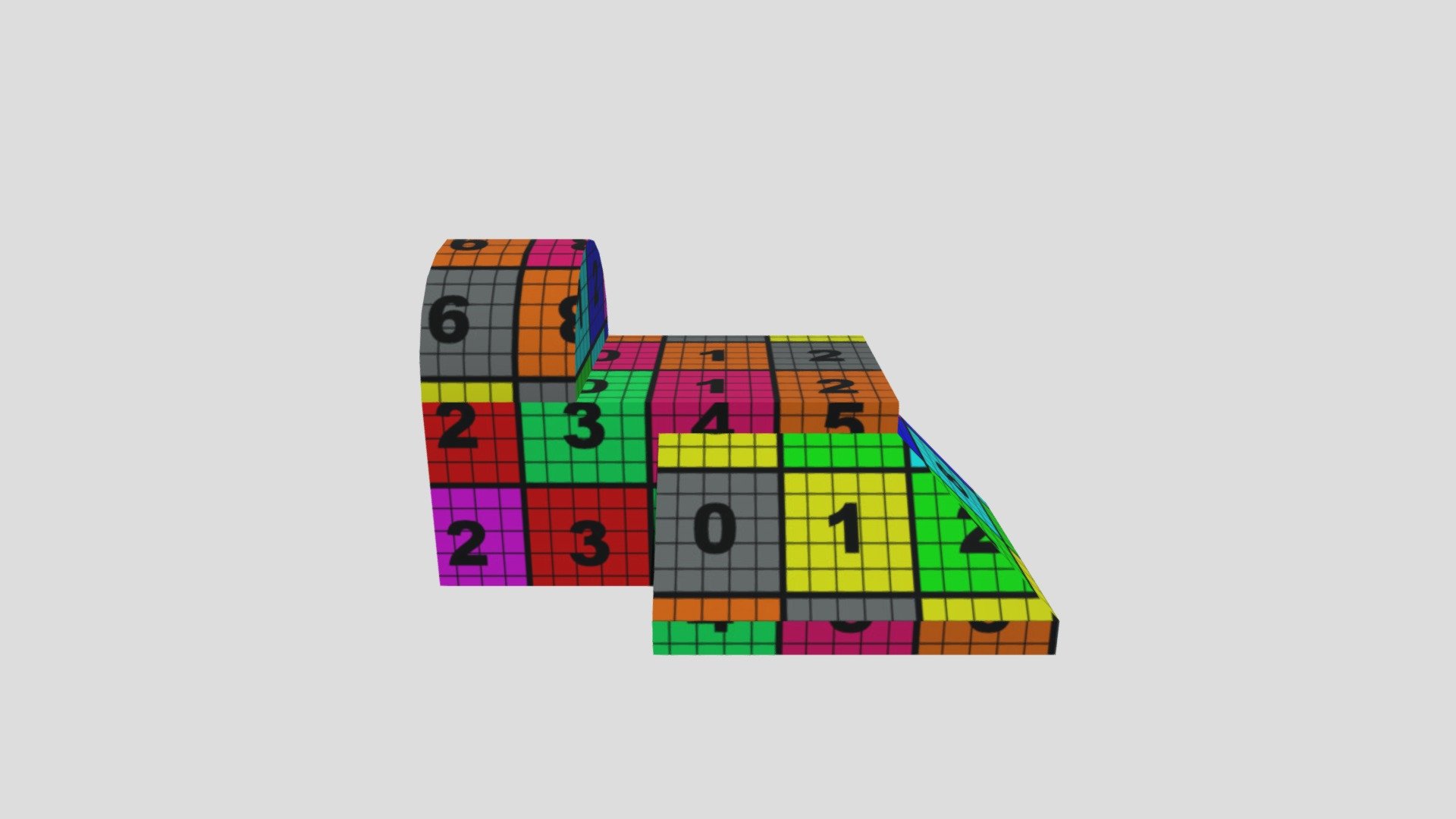 Building with a Colored Grid - Download Free 3D model by Dormio ...