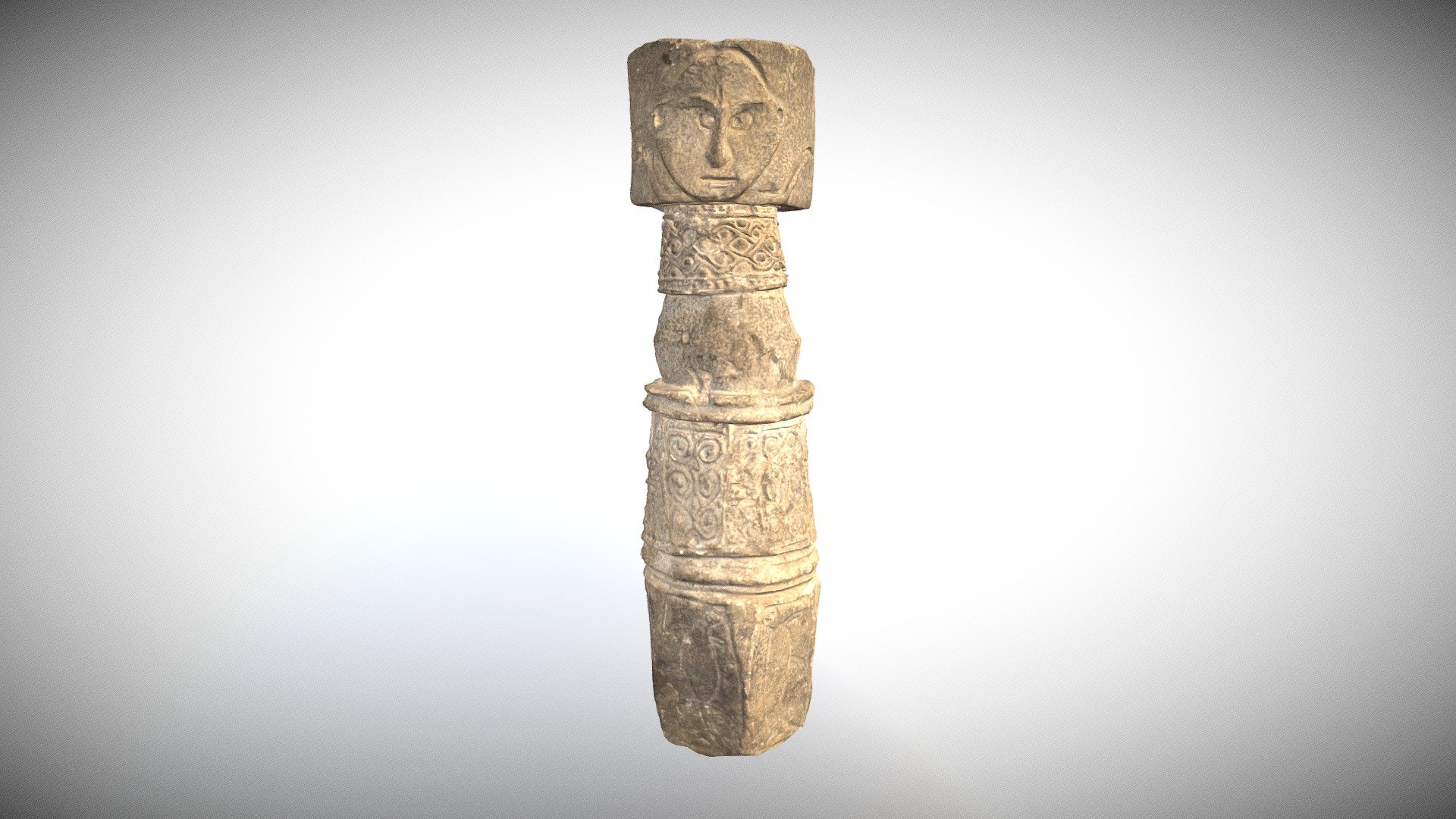 Carved Stone Janus Anthropomorphic Figure - 3D model by Fowler Museum ...