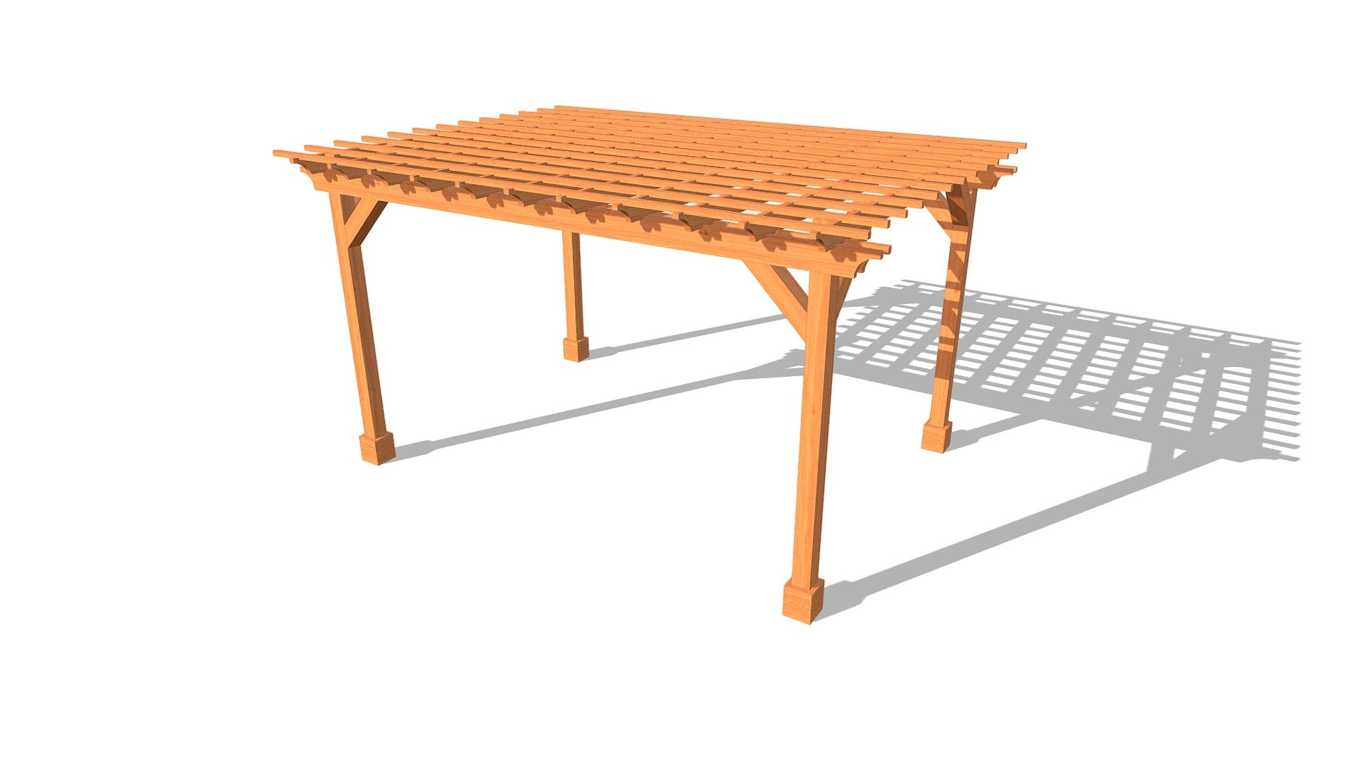 Custom Pergola Traditional - 17' L x 12'-6" W - 3D model by Conceptual ...