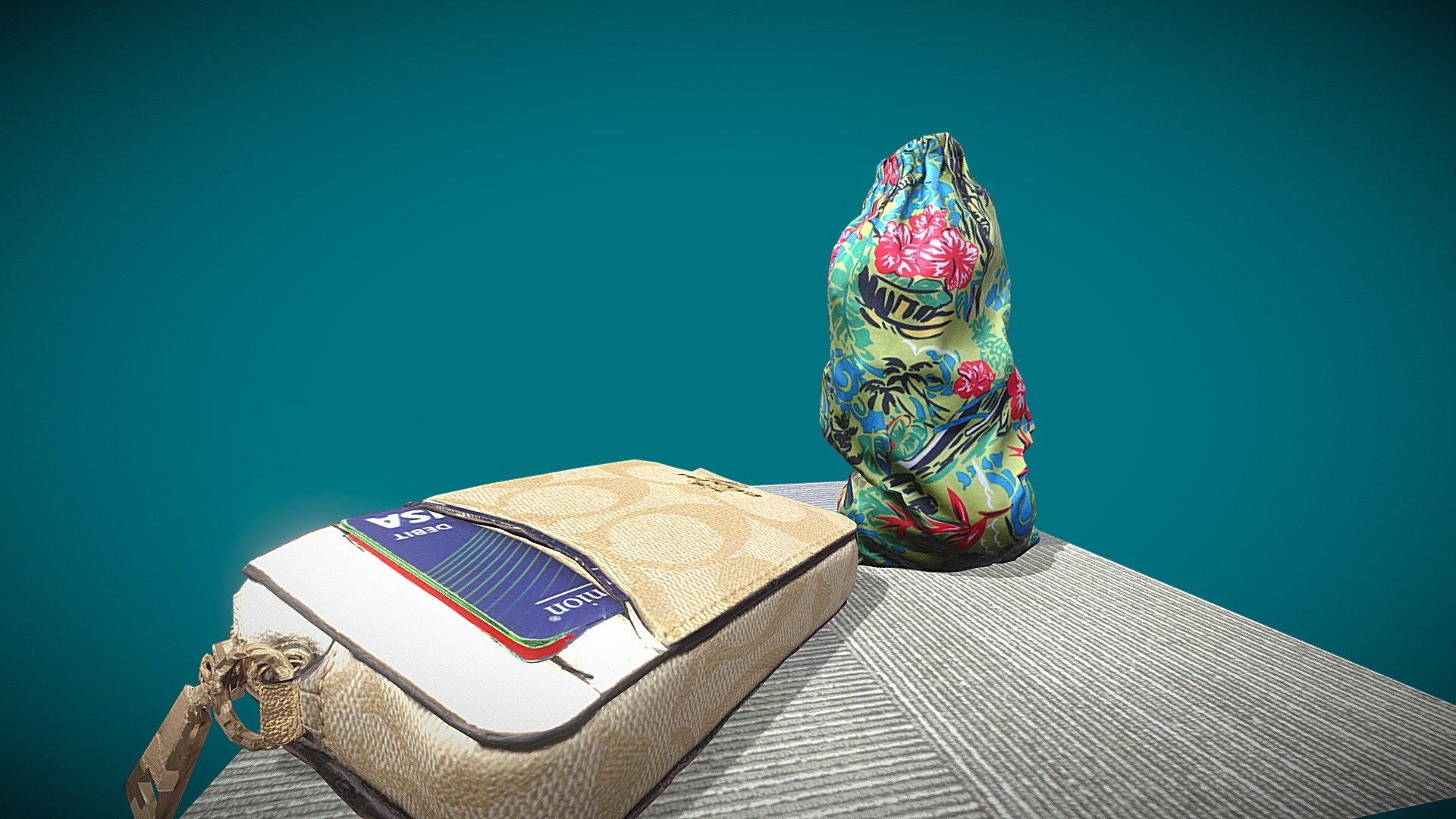 Still_Life with wallet and sunglass soft case - 3D model by gatruelove ...