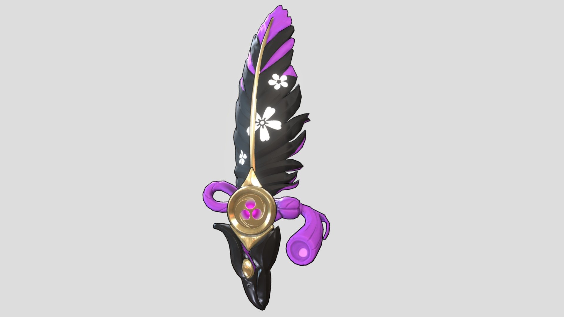 Genshin Impact Artefact - Sundered Feather - Download Free 3D model by ...