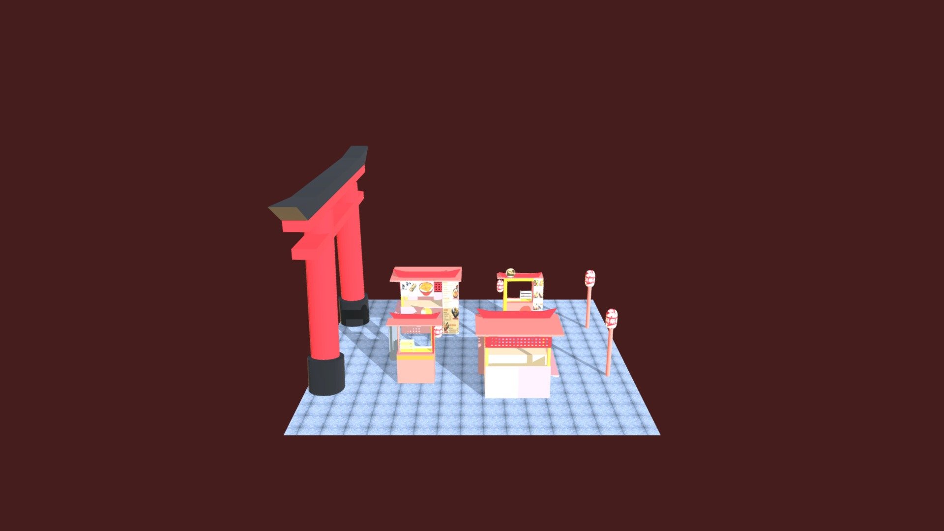 Shrine food festival - 3D model by kapon [6899688] - Sketchfab