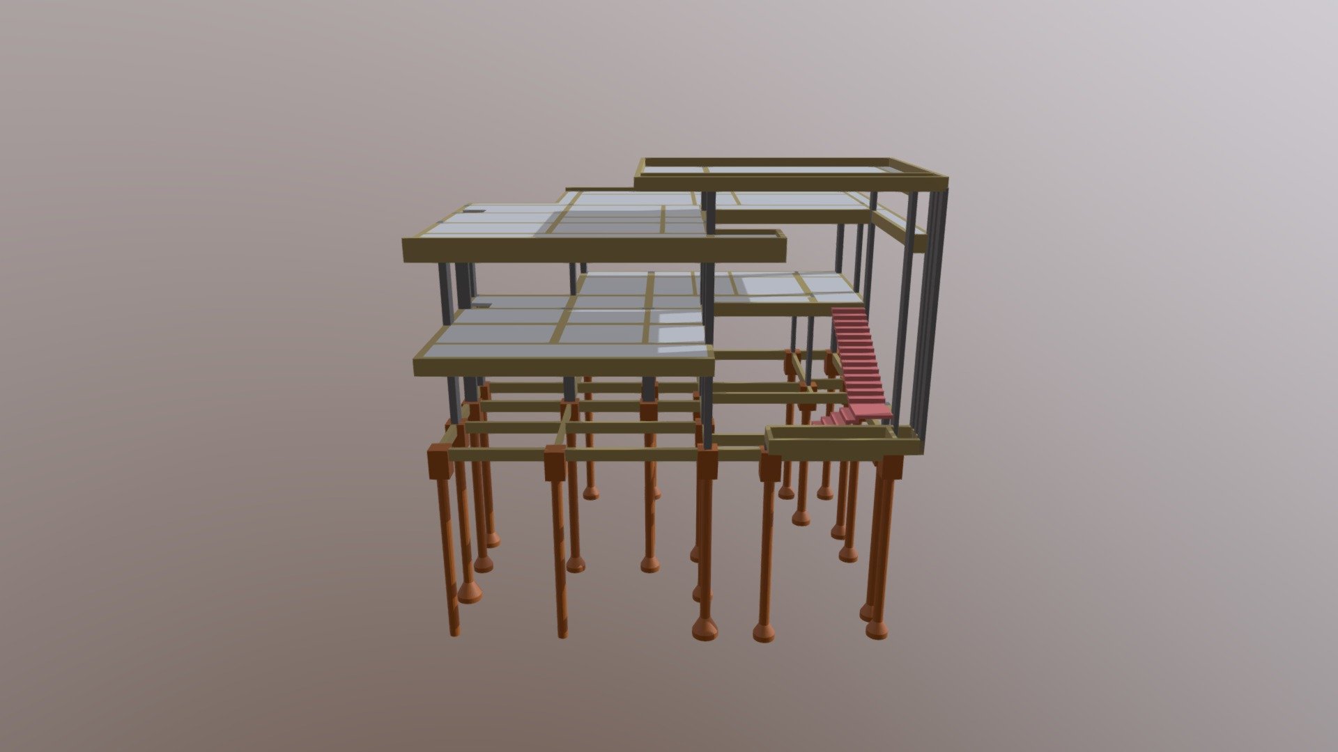 MODELO ESTRUTURAL 3D - 3D model by Brasil Projetos e Engenharia ...