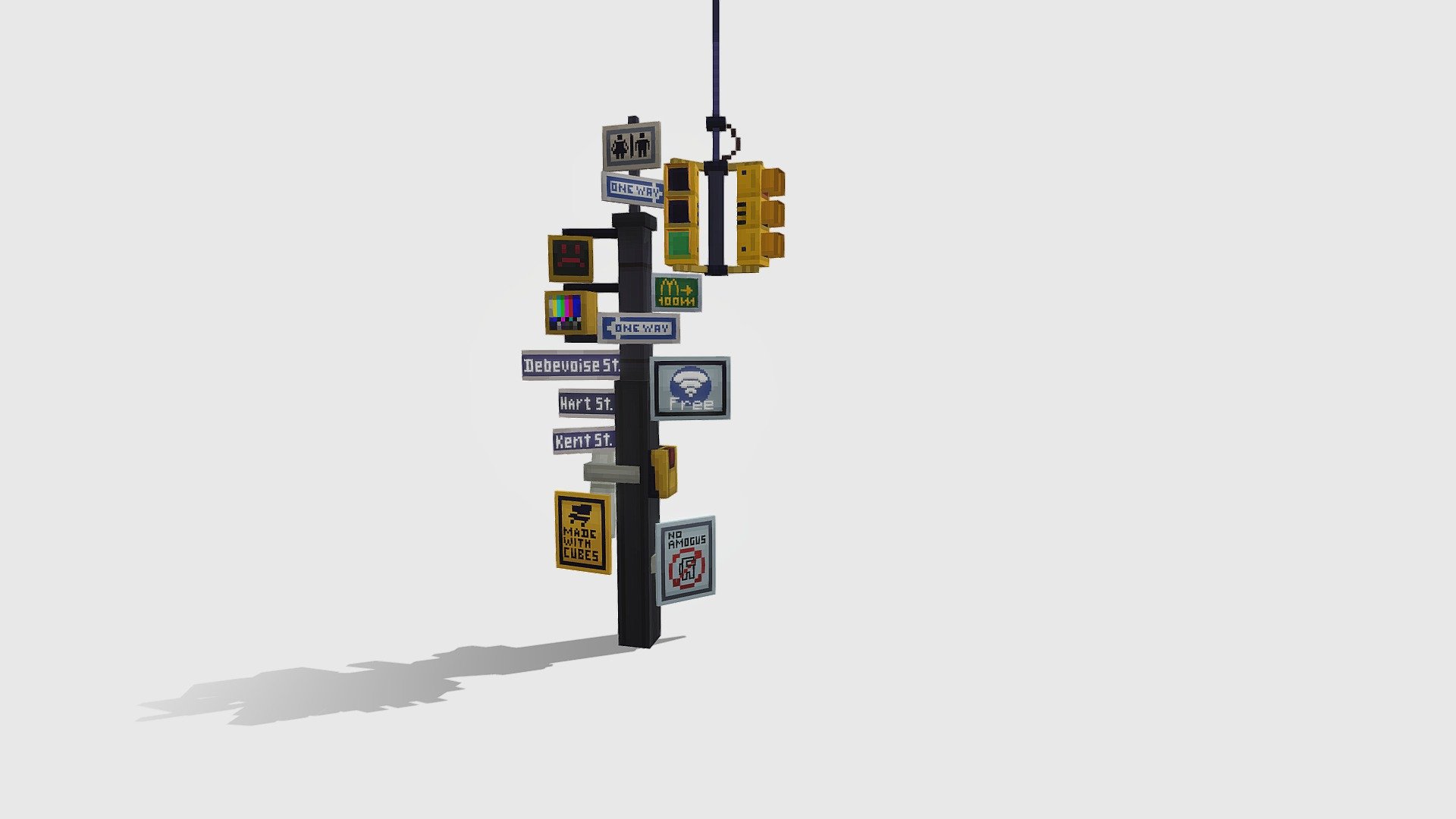 Street signs - 3D model by Karl08 (@gaertnerkarl08) [689ea57] - Sketchfab