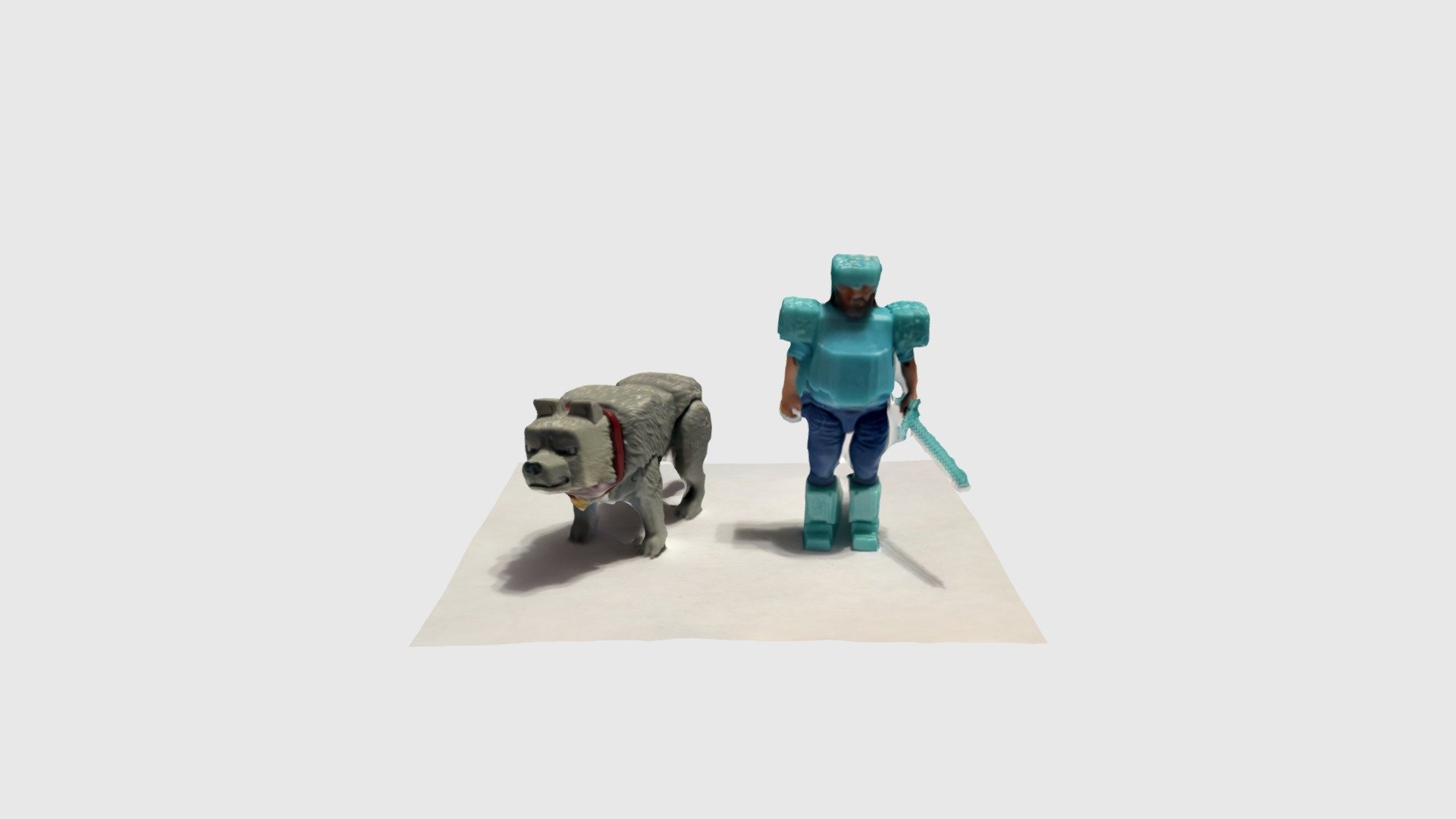 Minecraft Steve and wolf from Minecraft movie - Download Free 3D model ...