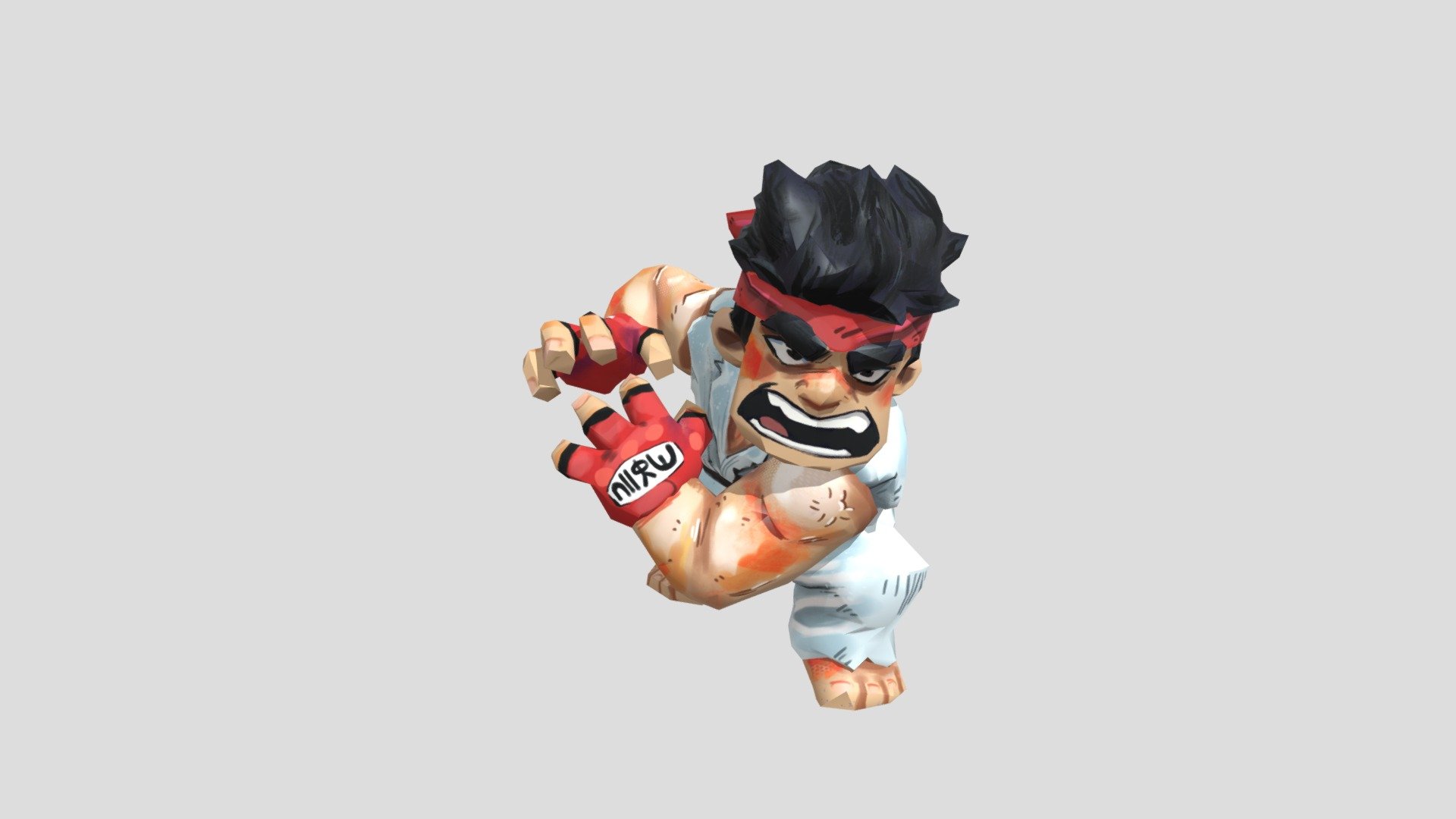lopoly-ryu - 3D model by asafha42 [68a9c47] - Sketchfab
