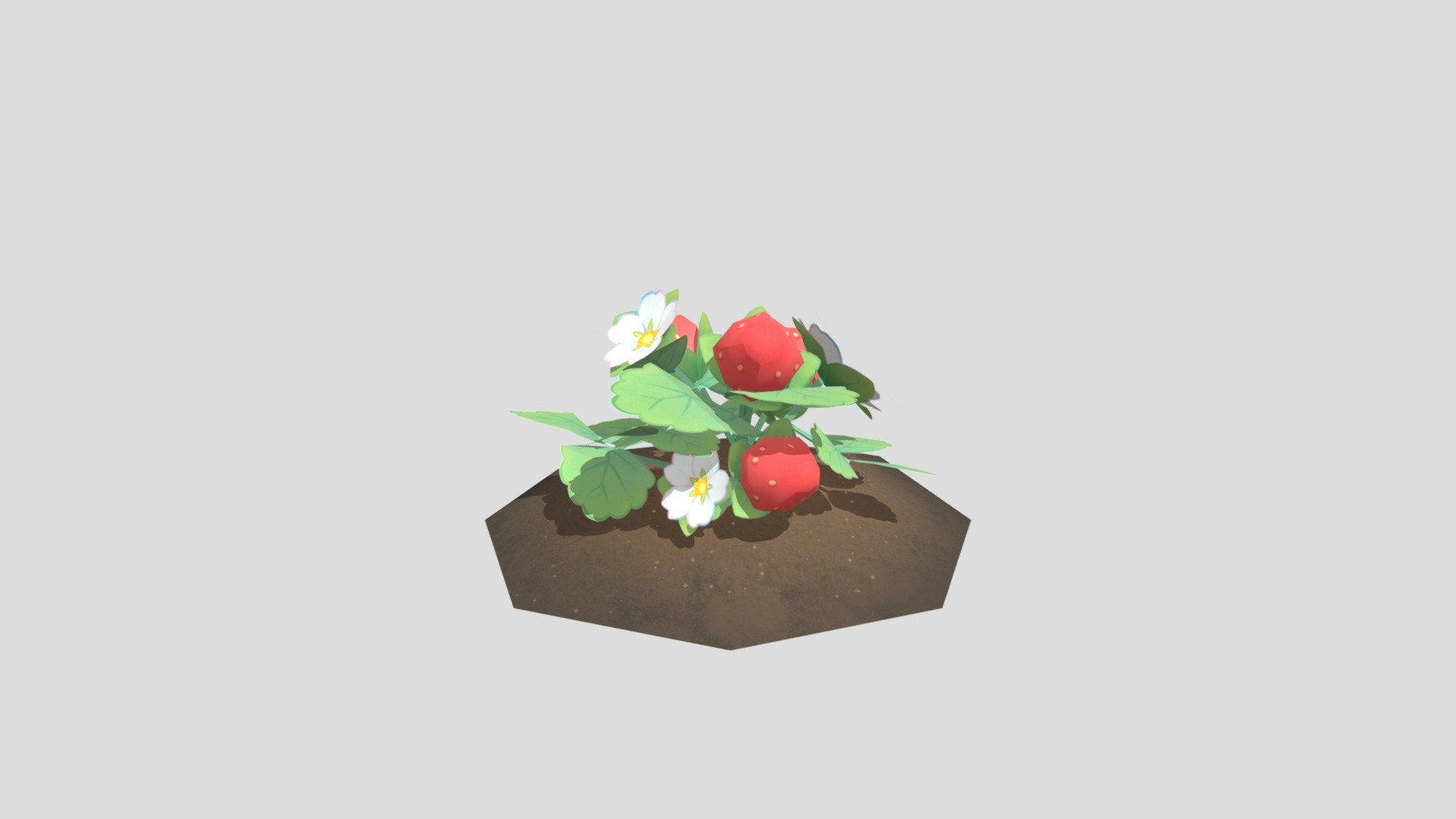 Strawberry Plant - 3D model by ceresria [68ad6dd] - Sketchfab
