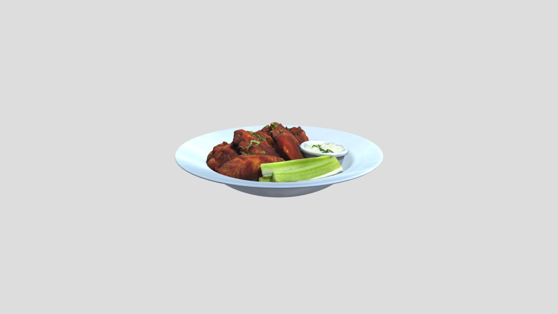 The Village Chicken Wings1 - 3D model by Augmented Reality Marketing ...