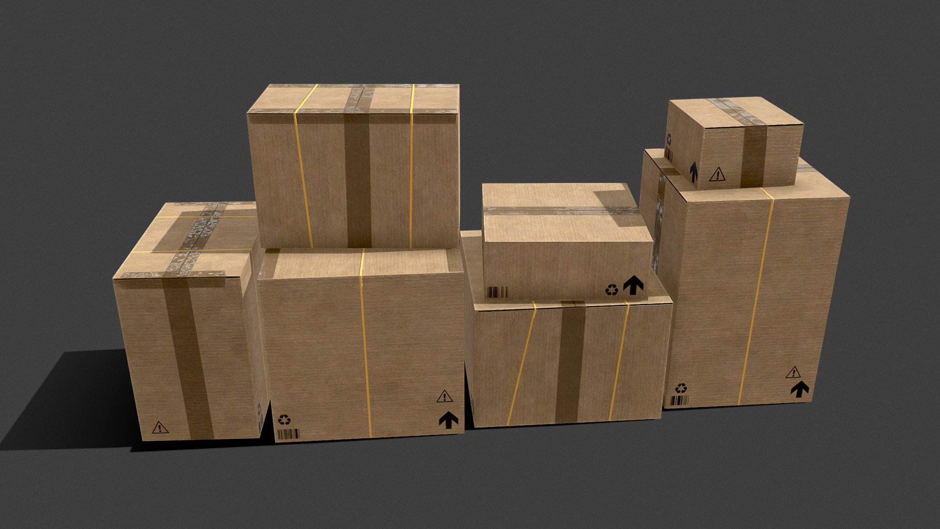 Boxes - Buy Royalty Free 3D model by hectopod [68b62b6] - Sketchfab Store