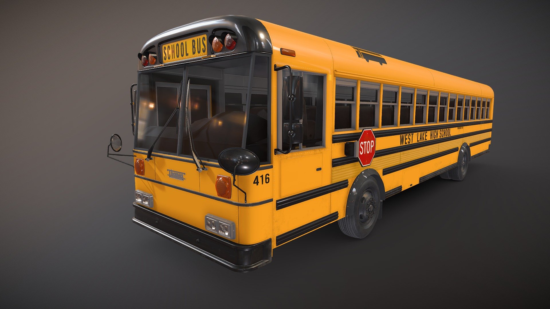 School bus 1994 Thomas build - Buy Royalty Free 3D model by Veaceslav ...