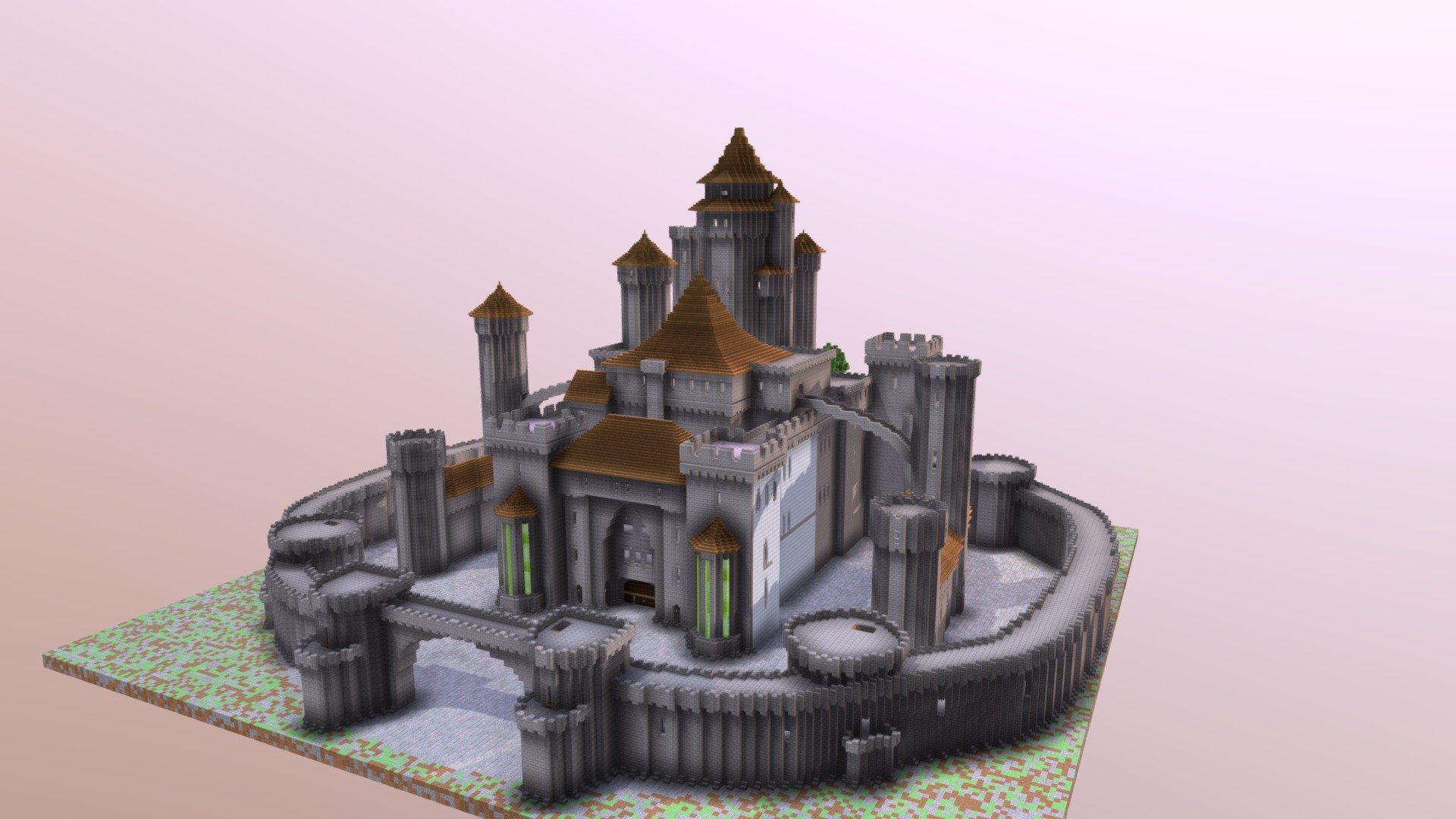 Minecraft Castle - Download Free 3D model by jar (@jar9th) [68bd21b] - Sketchfab