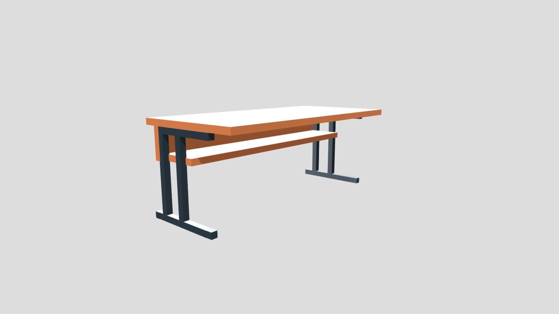 Student desk - Download Free 3D model by Sasha8341s (@sasazernosek444 ...