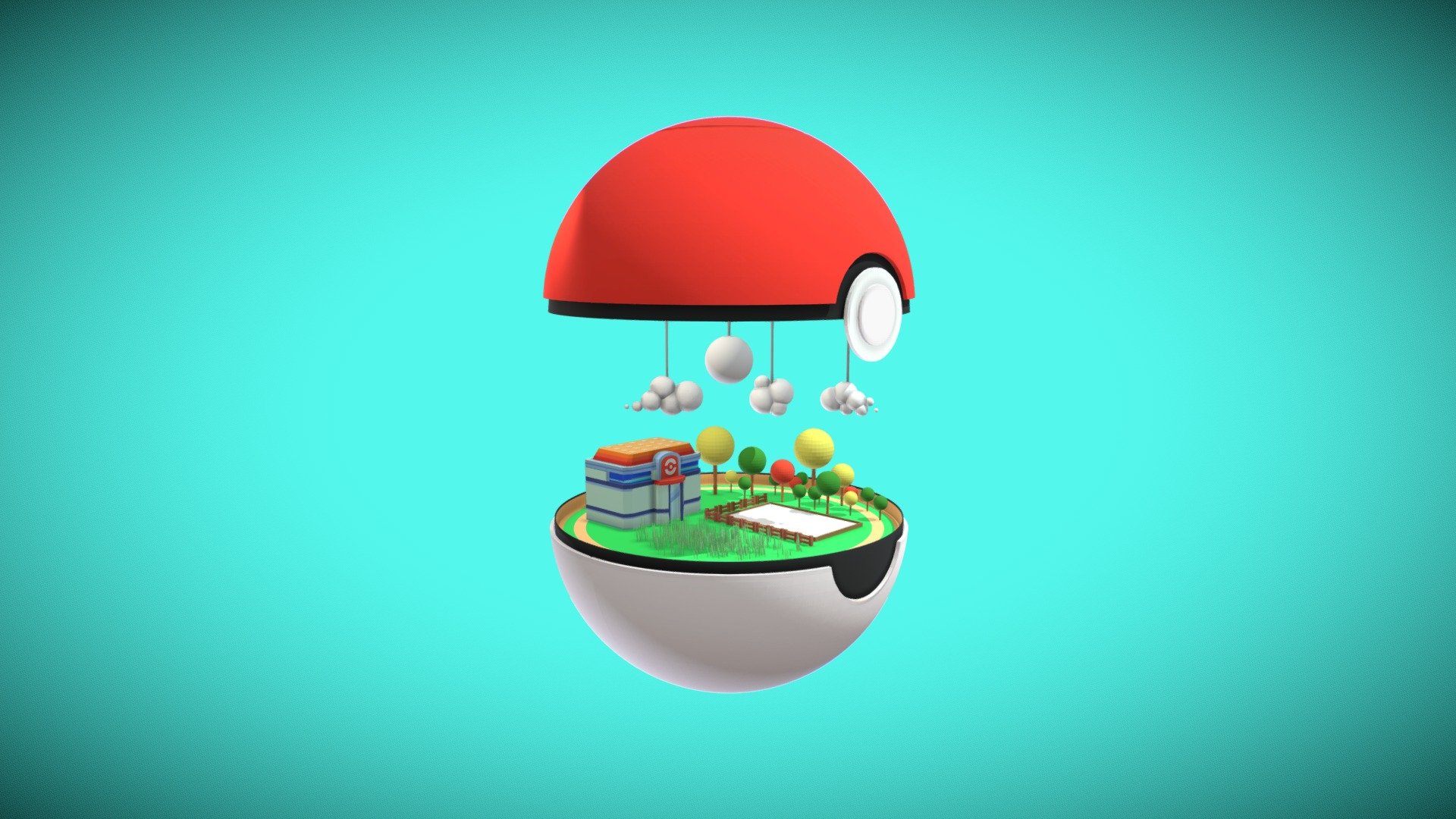 Inside a Pokeball - 3D model by Yolanda Cruz (@NaruKennedy) [68c1476 ...