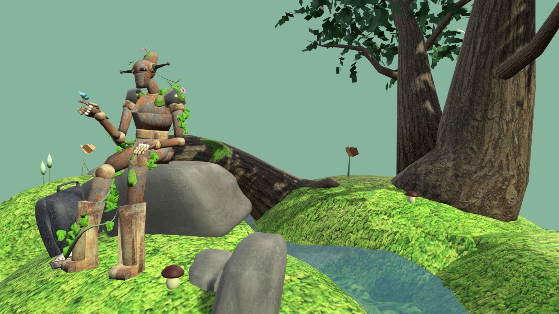 Nature Vs Mechanics - Download Free 3D model by ignisVL [68c4107 ...