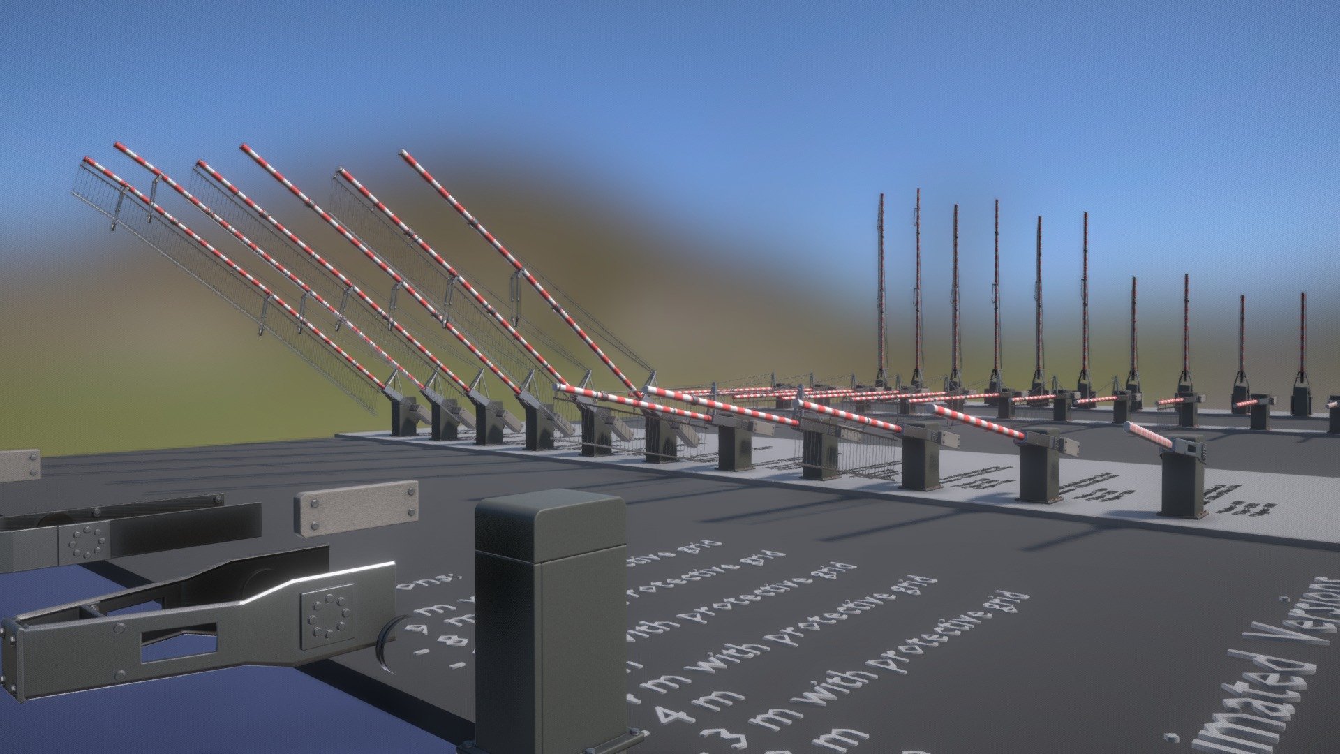 Low-Poly Railroad Barriers Overview - 3D model by VIS-All-3D (@VIS-All ...