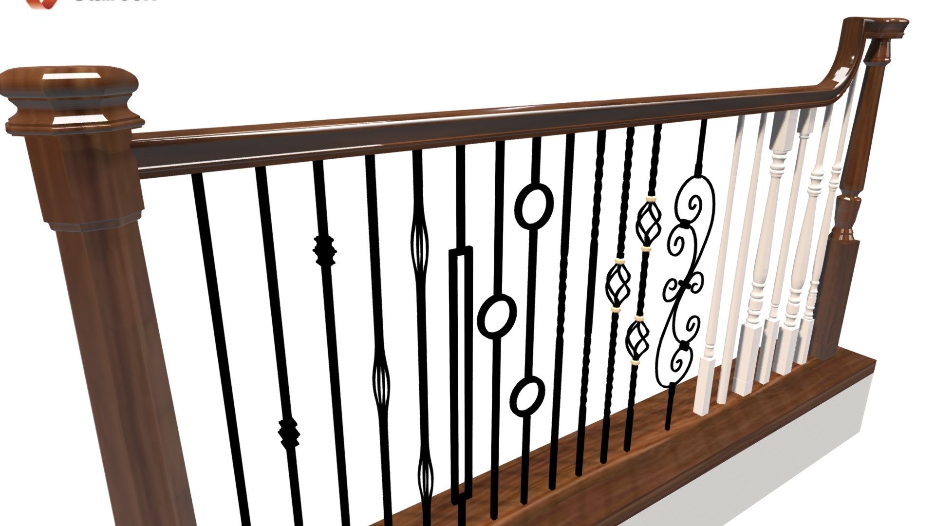 balustrade example - duplicated version - 3D model by 3D Software for ...