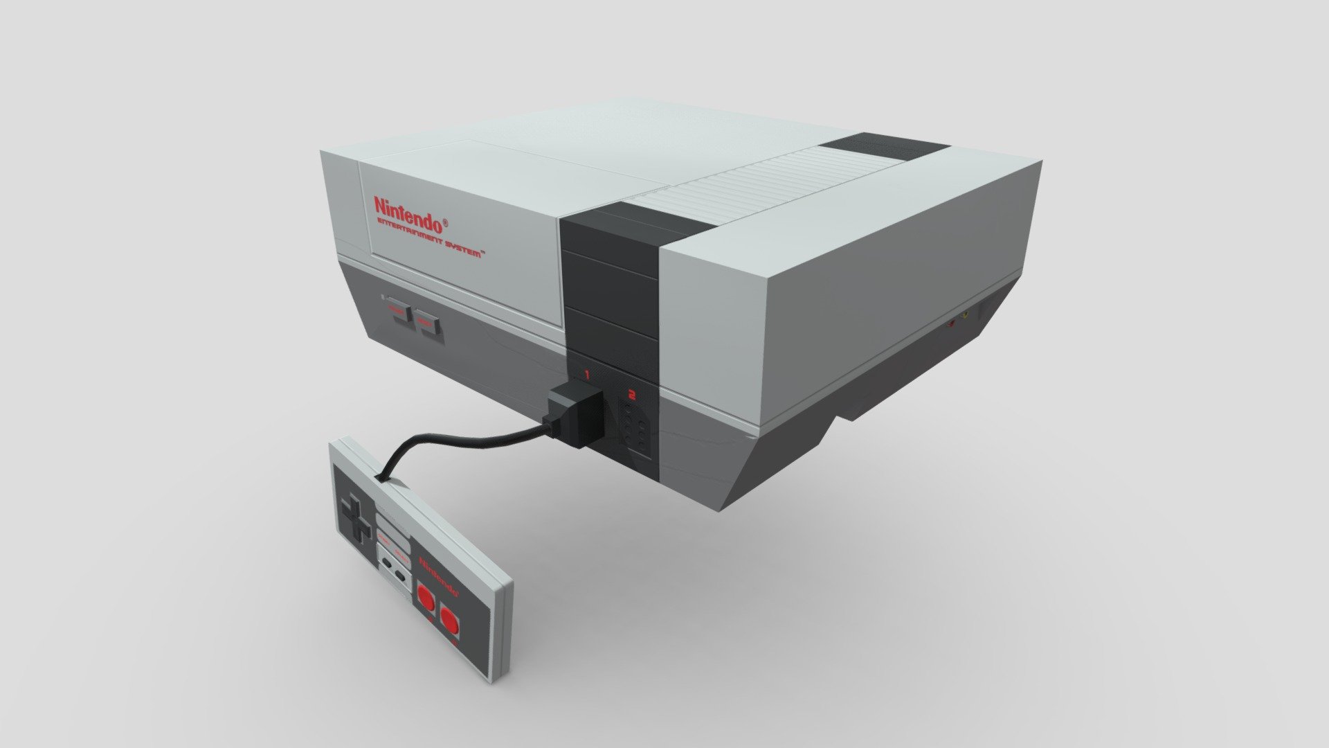 Nintendo Entertainment System (NES) - Download Free 3D model by Connor ...