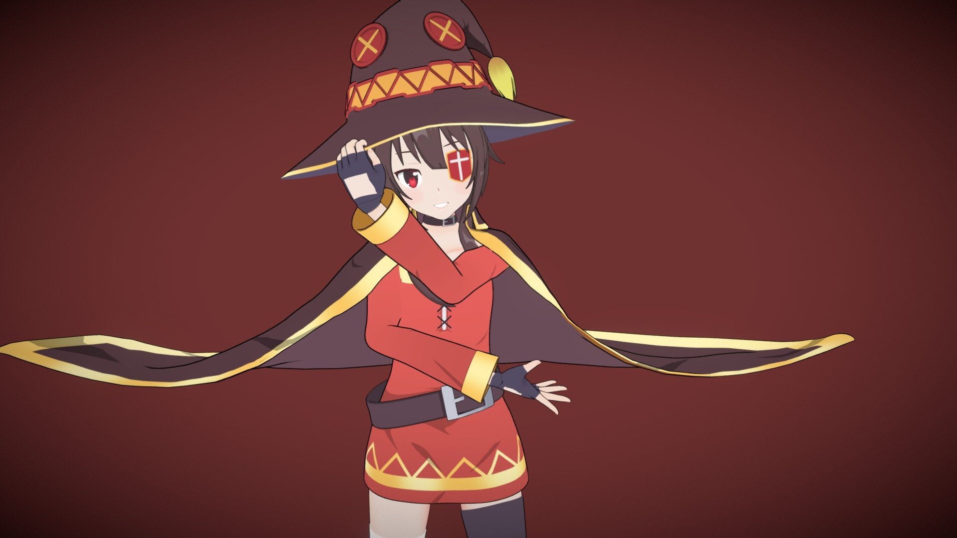Megumin - 3D model by Shiro (@shiro_blend) [68cfba9] - Sketchfab