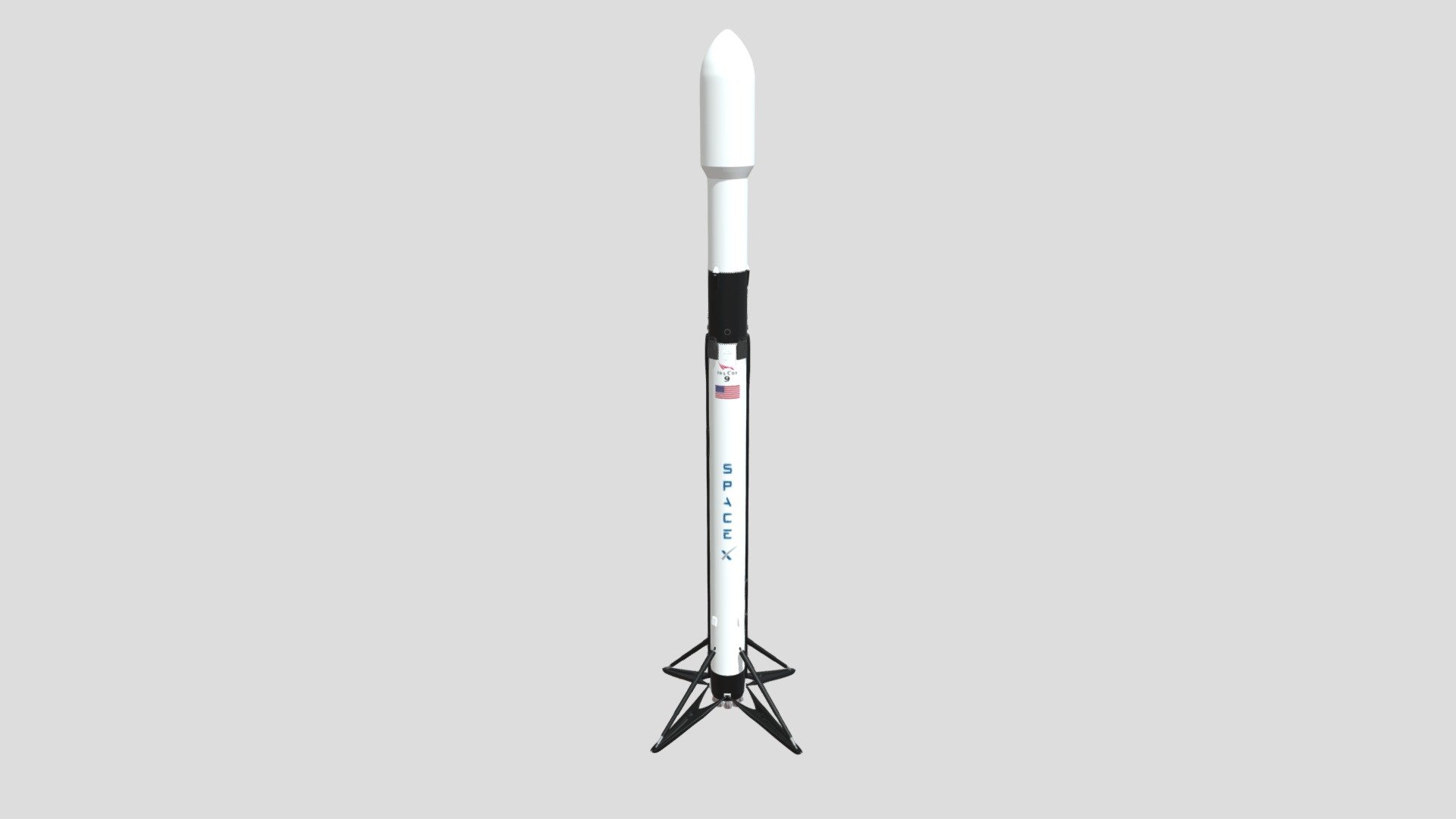 Falcon 9 - 3D model by No... [68d4691] - Sketchfab