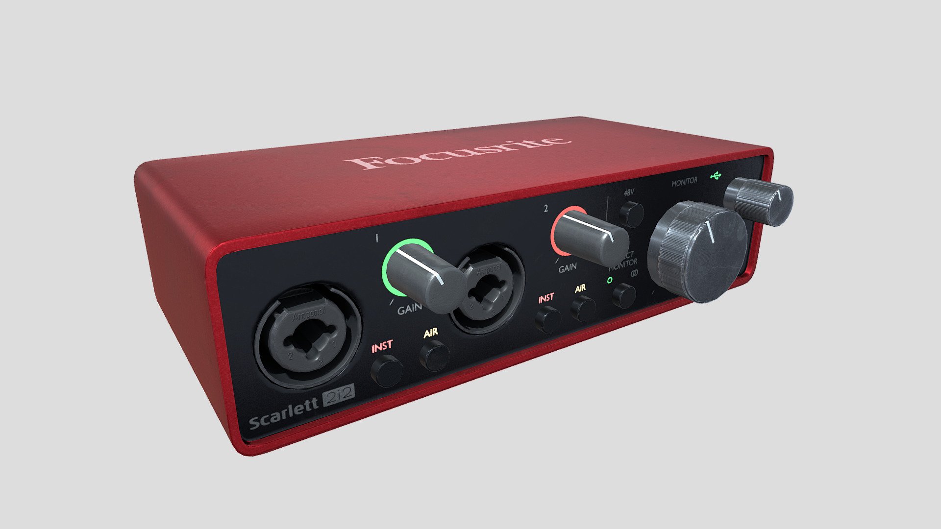 Focusrite Scarlett 2i2 - 3D model by SethBrett [68d796e] - Sketchfab