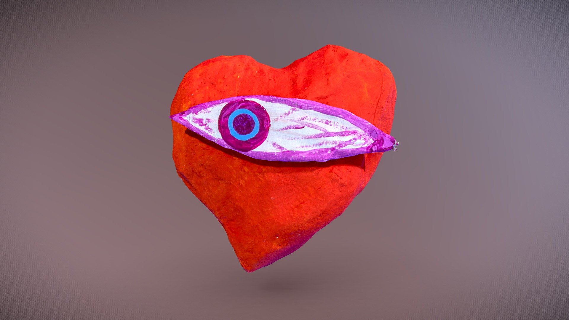 Heart with eye by emmiekleinberg - 3D model by omegadarling [68d8d2b ...