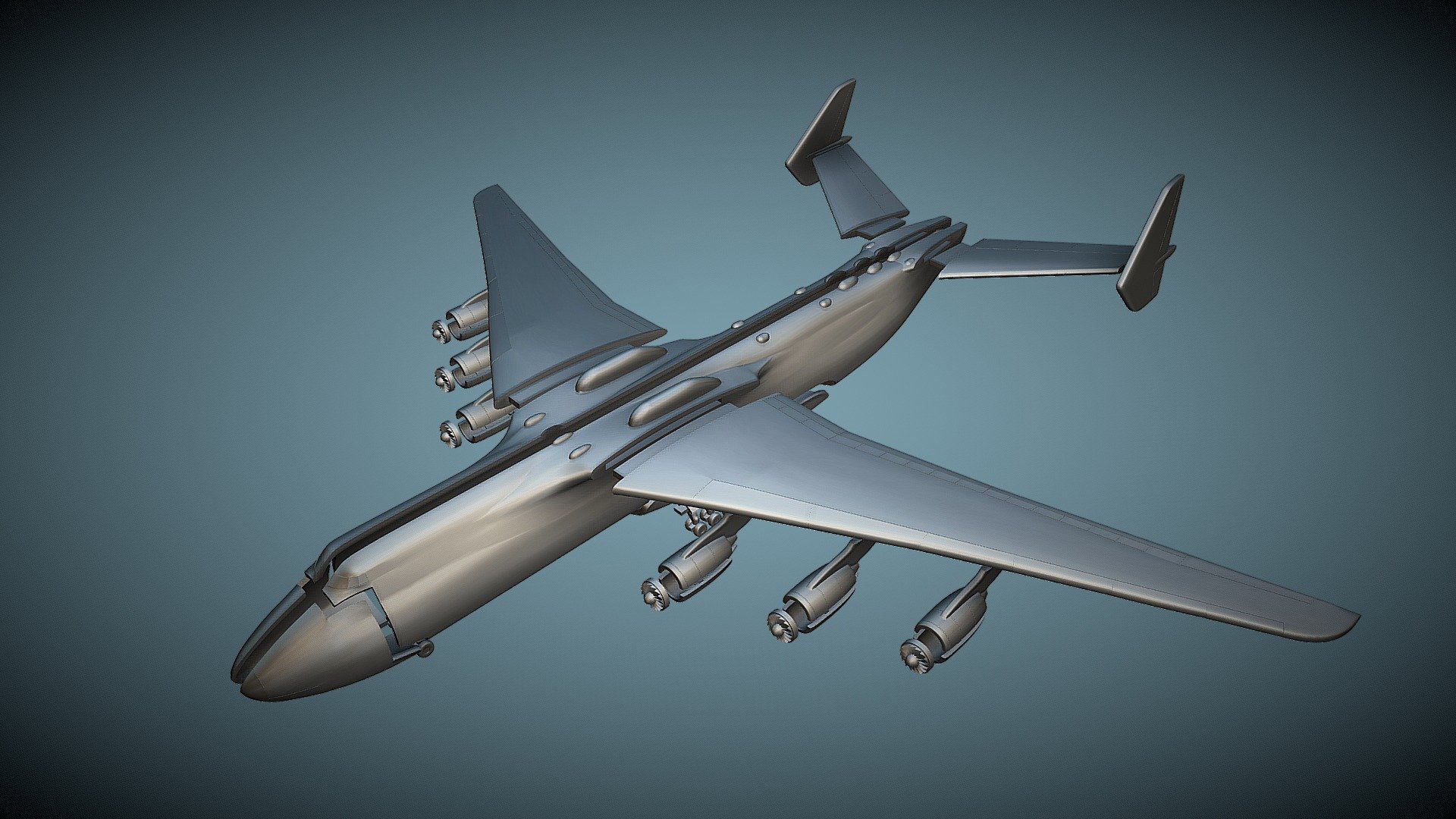 Antonov An-225 Mriya - 3D Printable Model - Buy Royalty Free 3D model ...